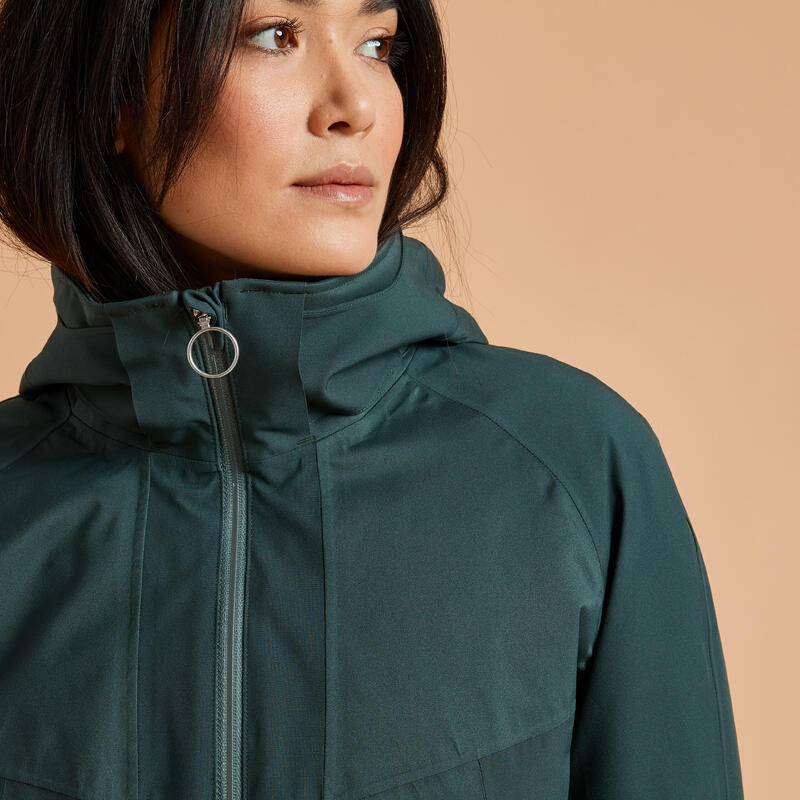 Women's Warm Horse Riding Jacket 900 - Green FOUGANZA - Decathlon