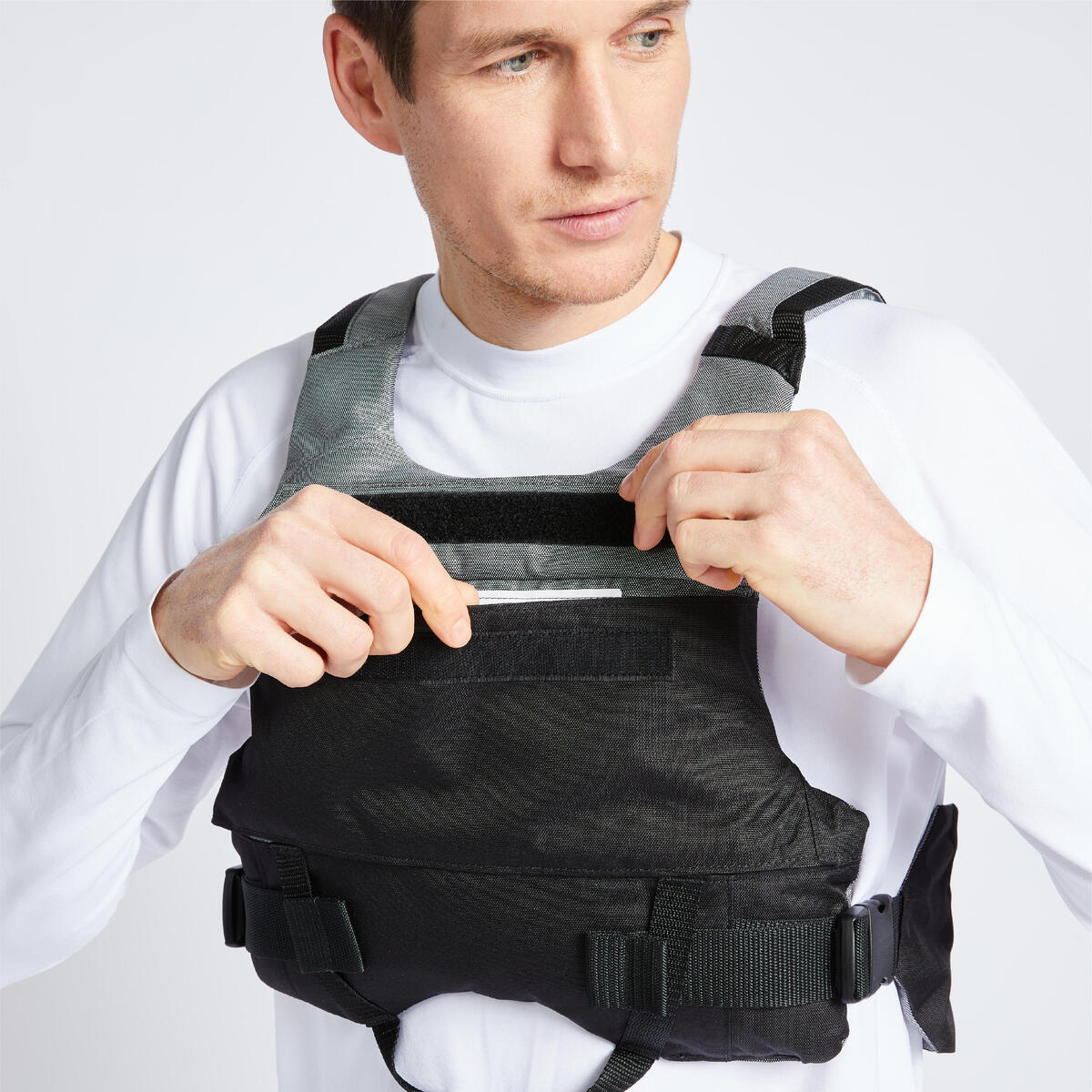 Buoyancy life jacket BA 50 Newtons Sailing club black - Decathlon