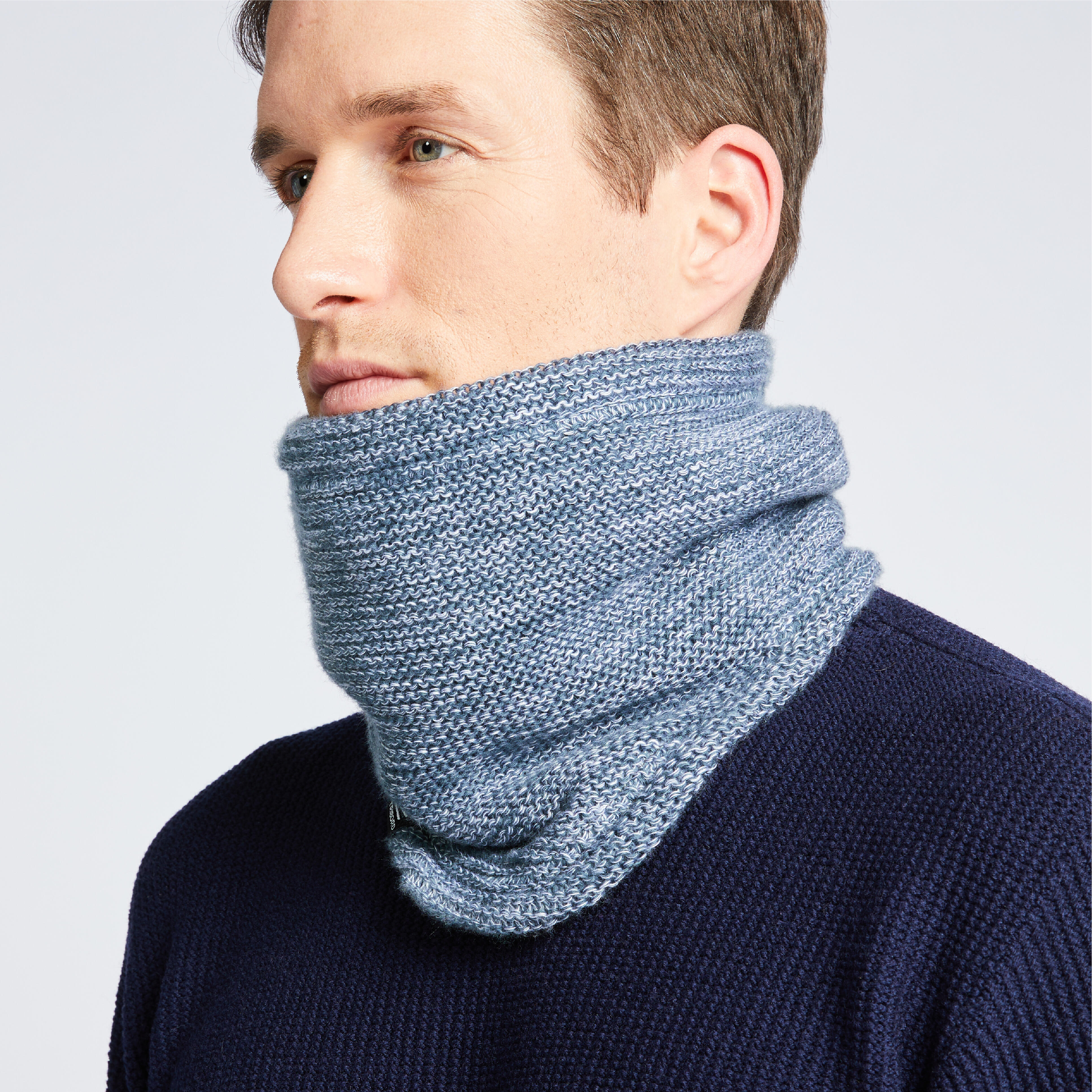 Adult warm windproof neck warmer SAILING 100-Grey marl grey - Decathlon