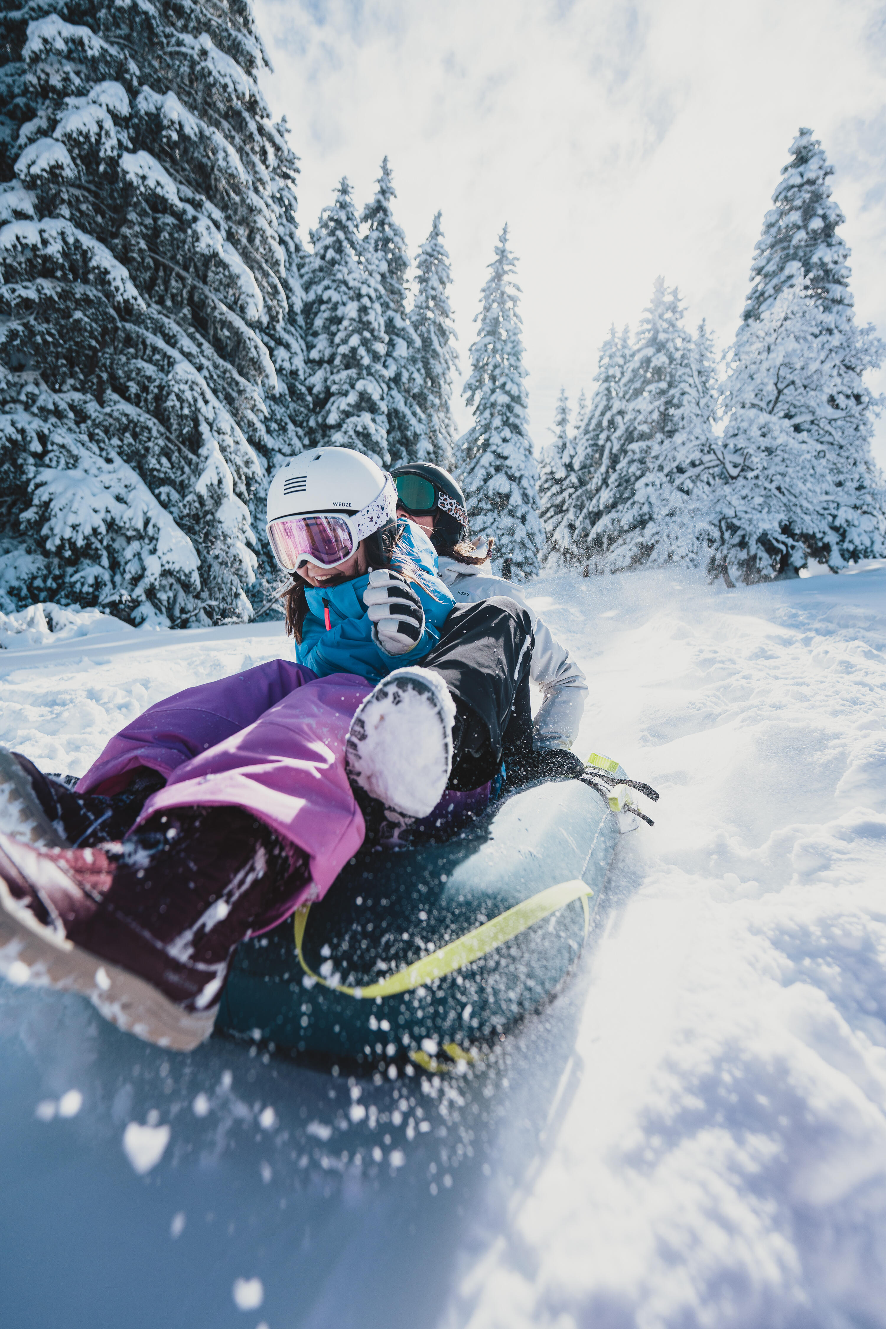 Adult and kids' Pumpslide inflatable sledge | Decathlon