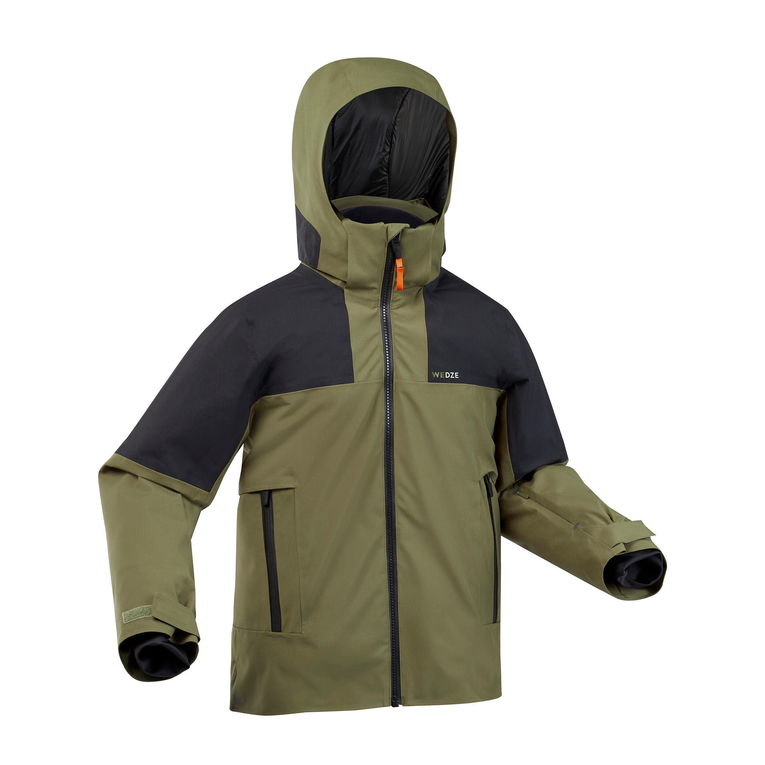 Kids’ warm and waterproof ski jacket, 8-14 years 900 - Khaki - Decathlon