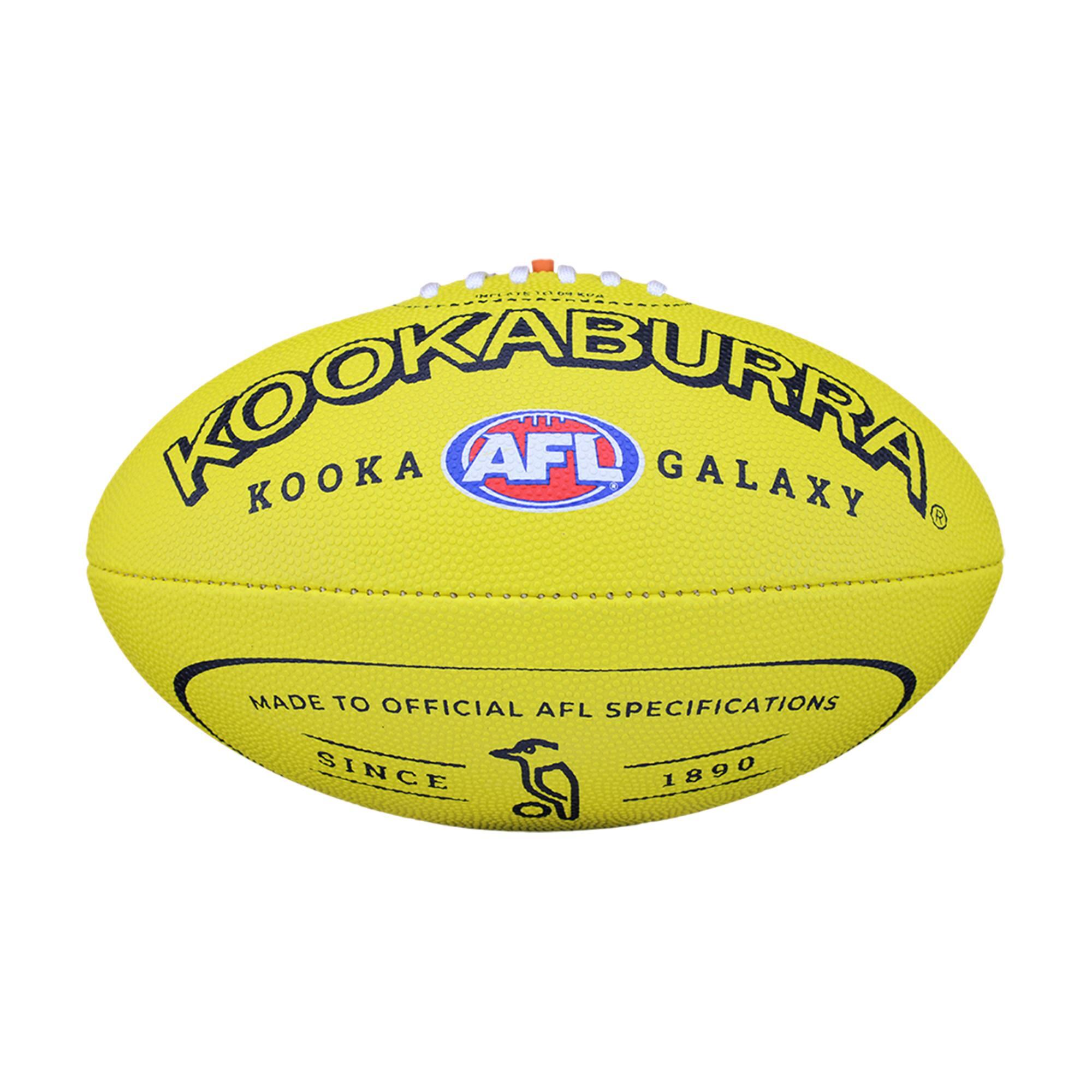 Kookaburra Galaxy Synthetic AFL Football Yellow Size 4