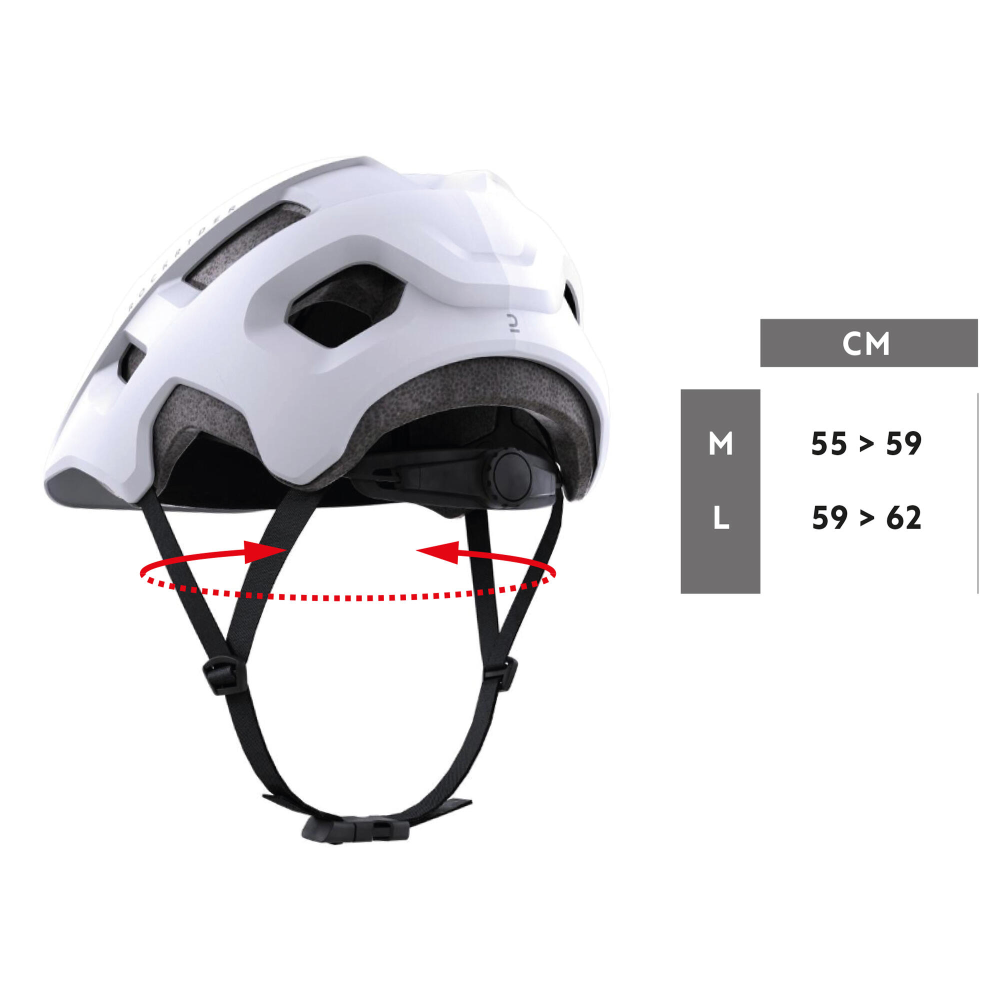 MTB Helmet - EXPL 100 White - Snow white - Rockrider - Decathlon