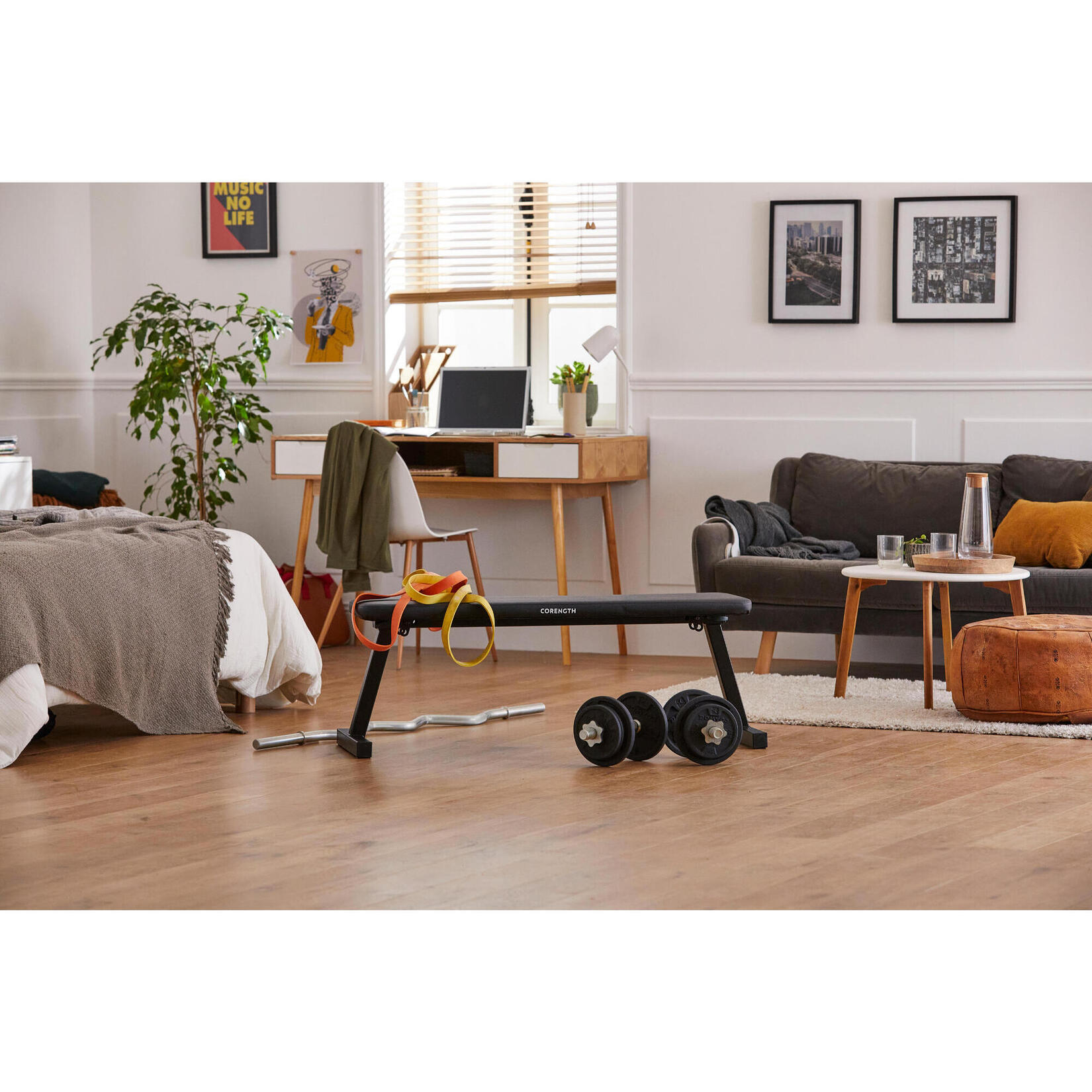 Banc de musculation pliable - bench 100 CORENGTH | Decathlon