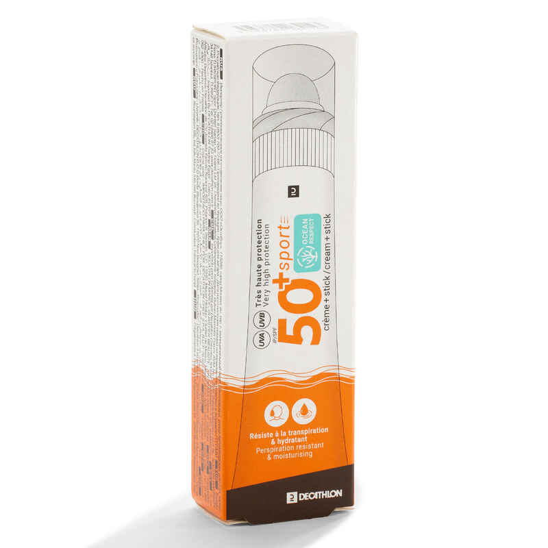 2-In-1 Face and Lips Sun Cream - SPF 50+ - Decathlon