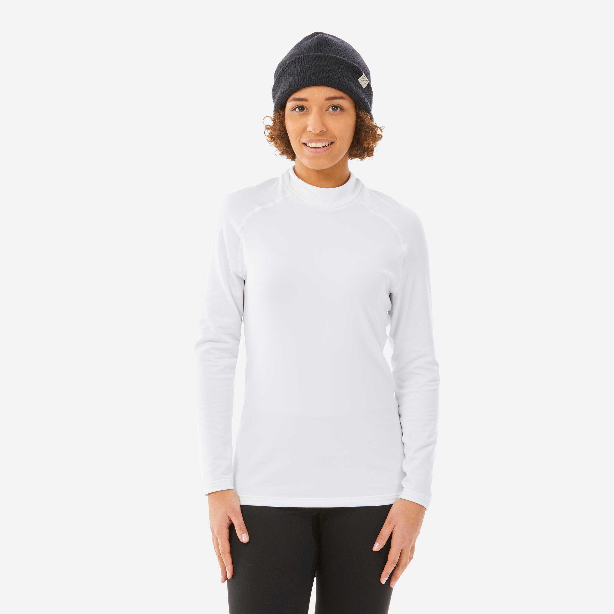 Women’s Breathable Base Layer Top - BL 500 White - Snow white - Wedze ...