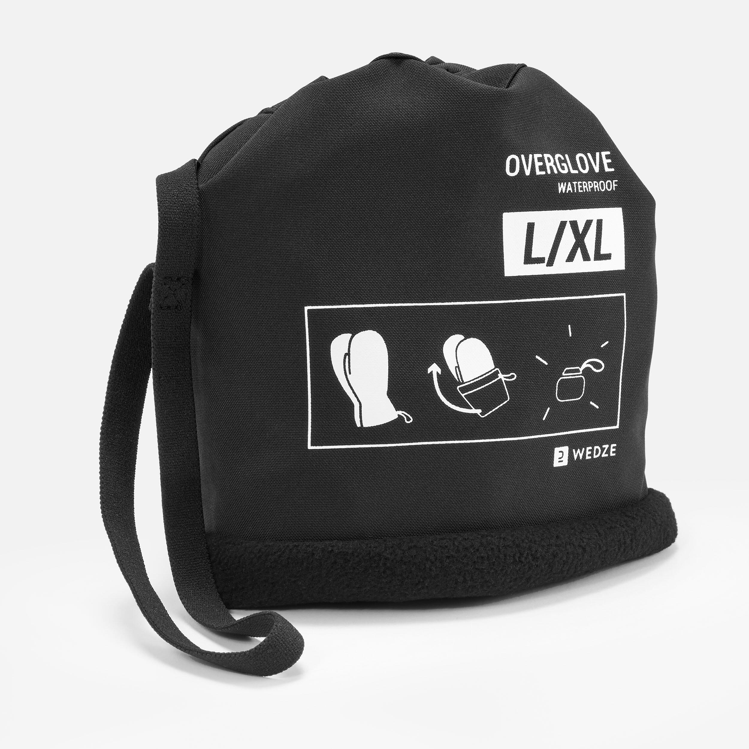 Warm Ski Over-Gloves - Black - smoked black - Wedze - Decathlon