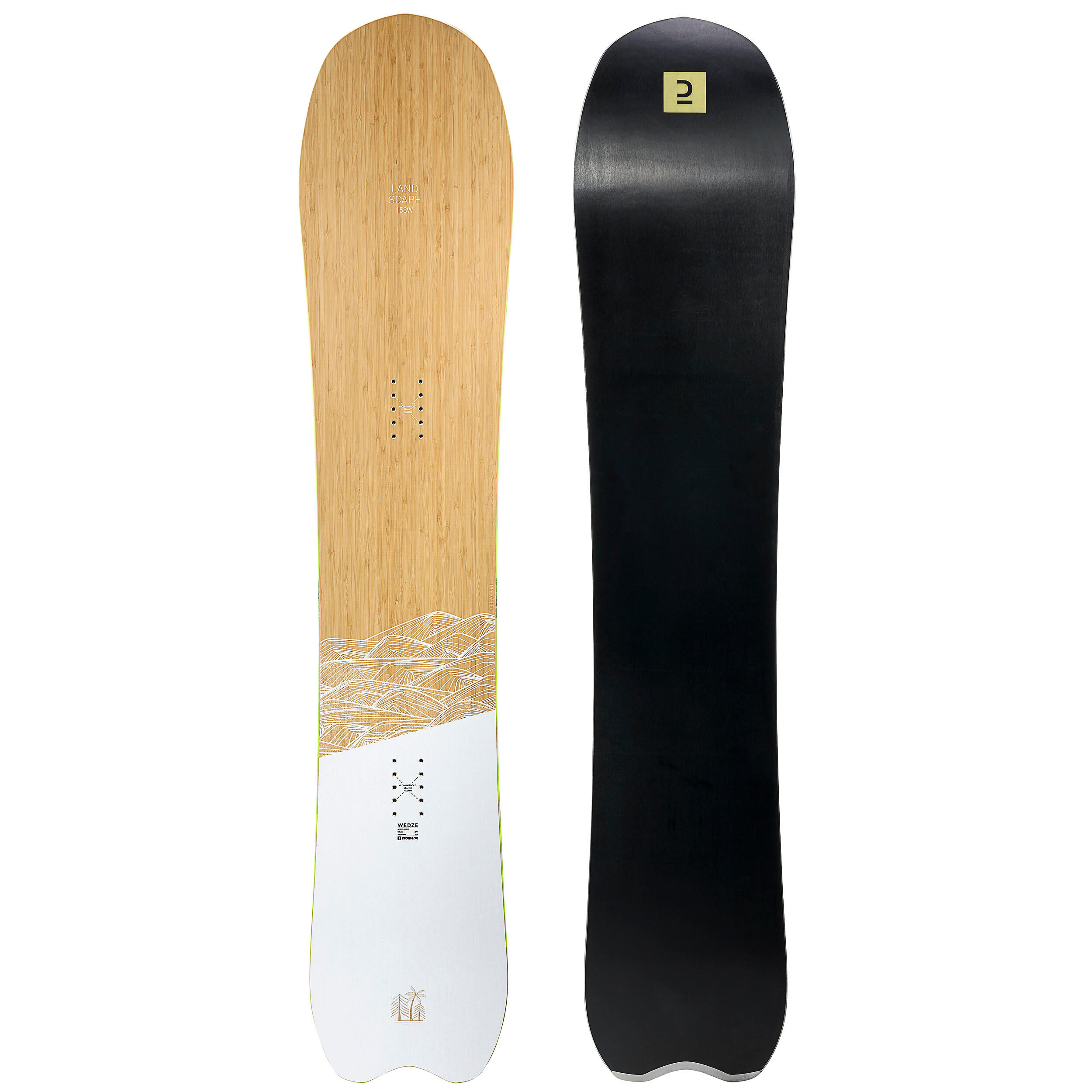 Unisex All Mountain/Powder Snowboard - LANDSCAPE wood - Decathlon