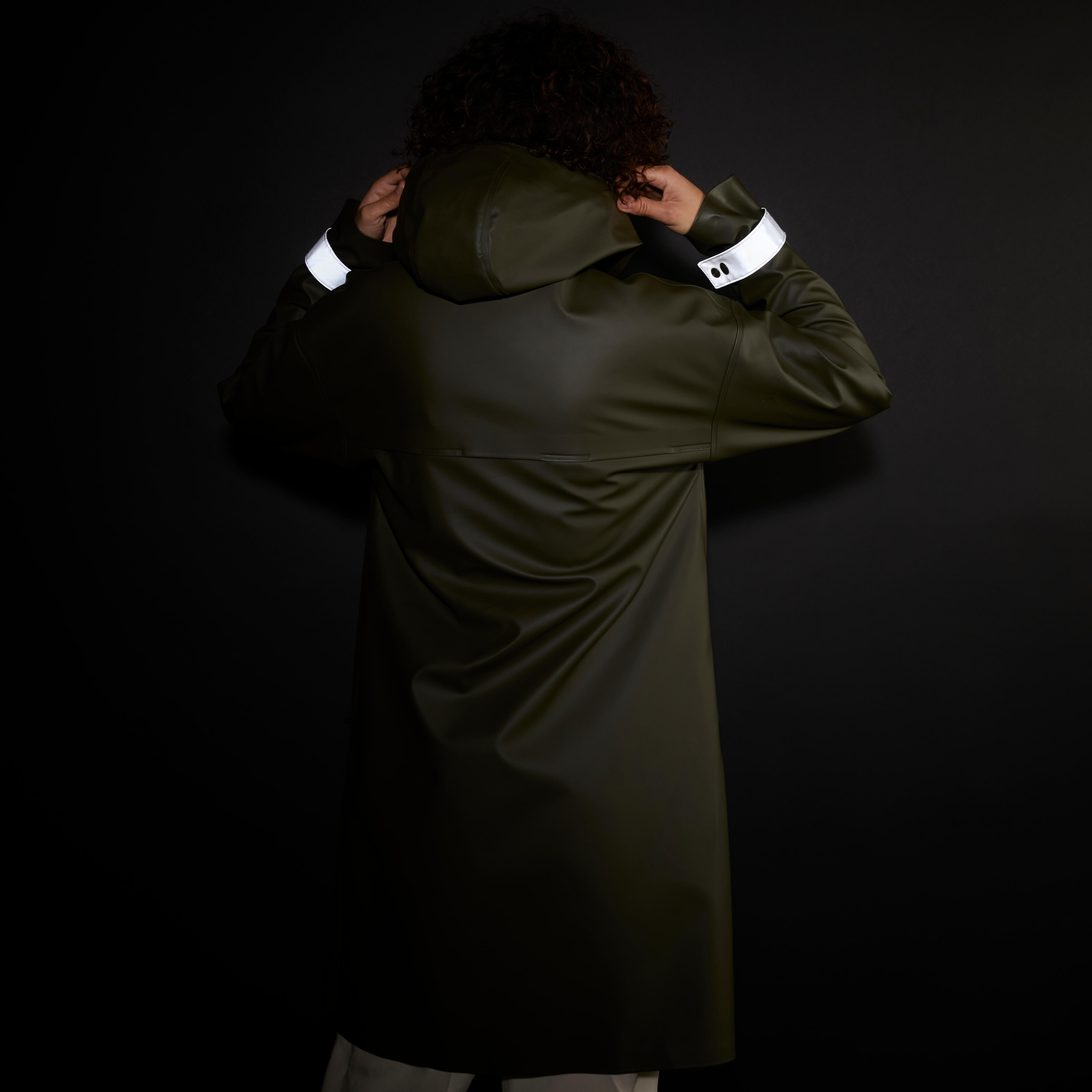 Unisex Waterproof City Cycling Parka - Khaki - Decathlon