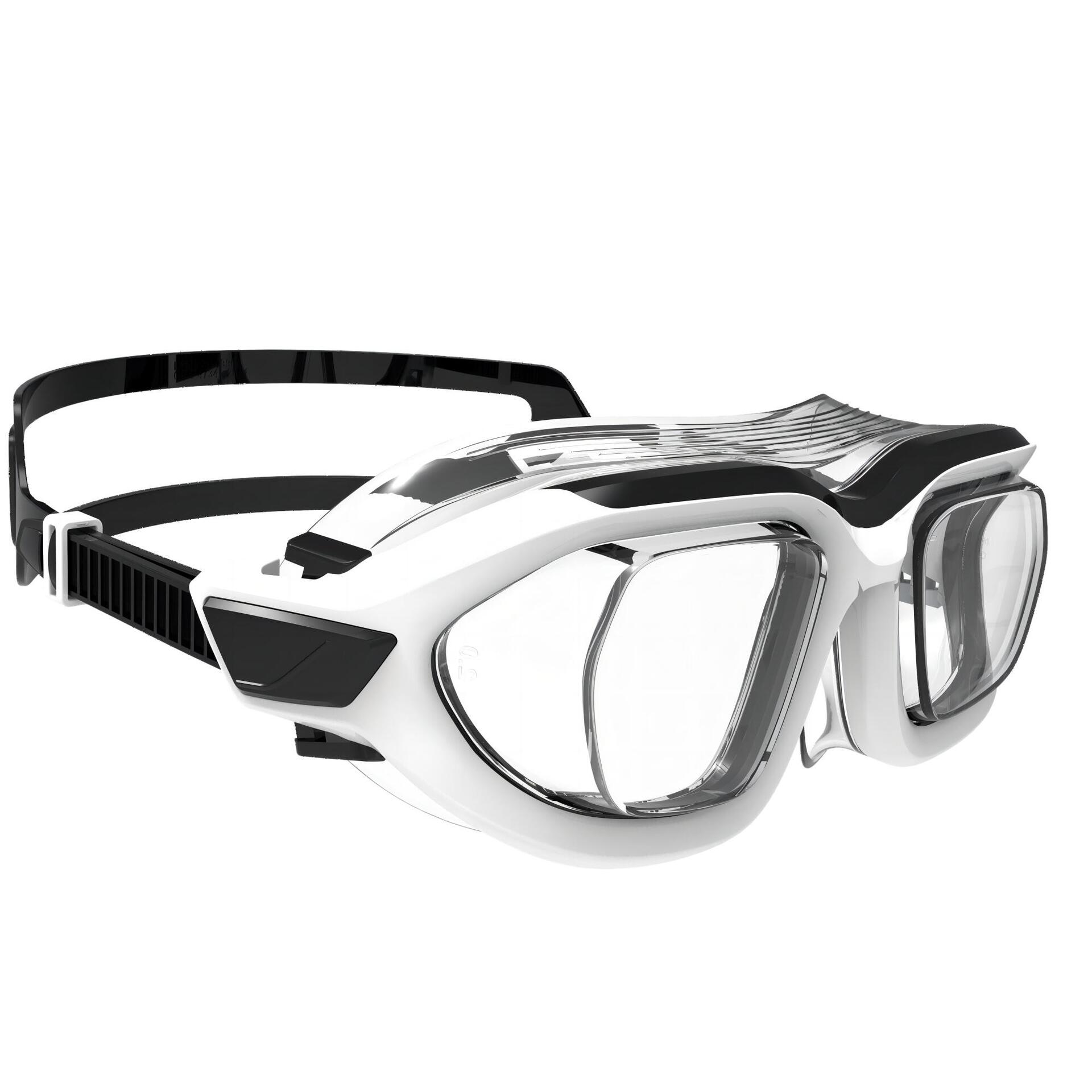 CN OPTICAL SWIMMING MASK ACTIVE SIZE L CLEAR LENSES BLACK WHITE