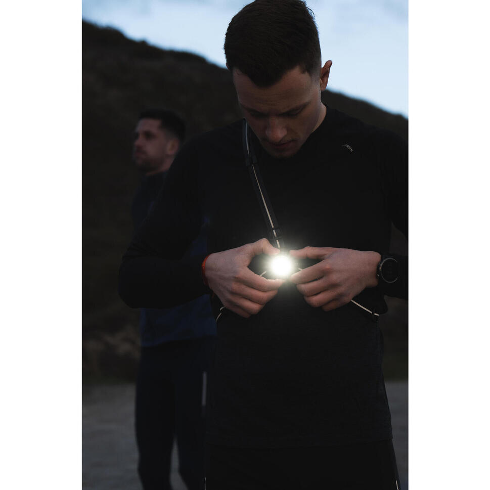Lampe de running pectorale run light 250 fw19 noire KIPRUN | Decathlon