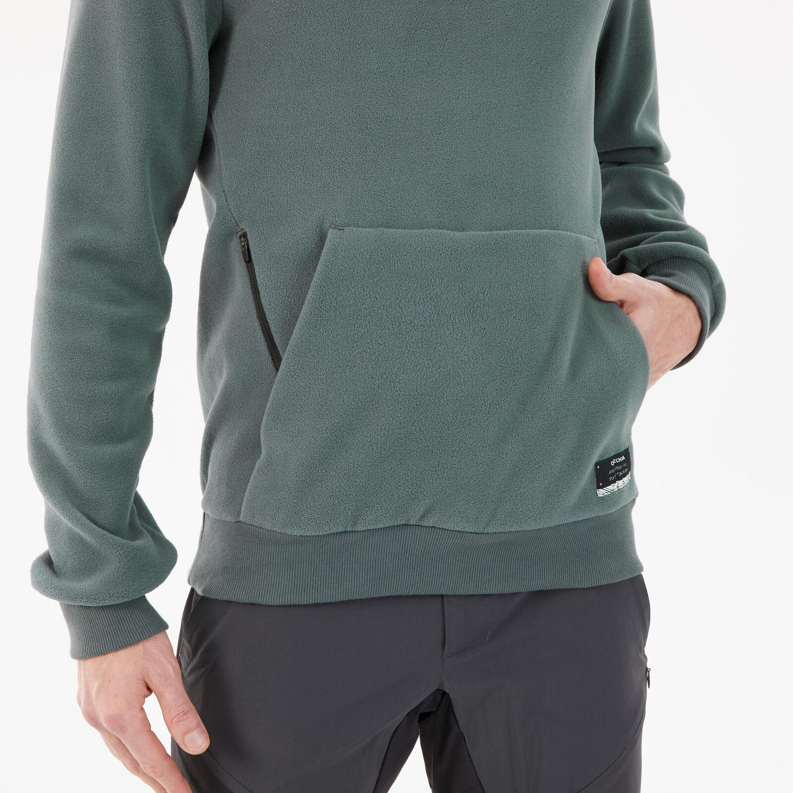 Saco polar con capucha para Hombre - MH100 verde - Decathlon