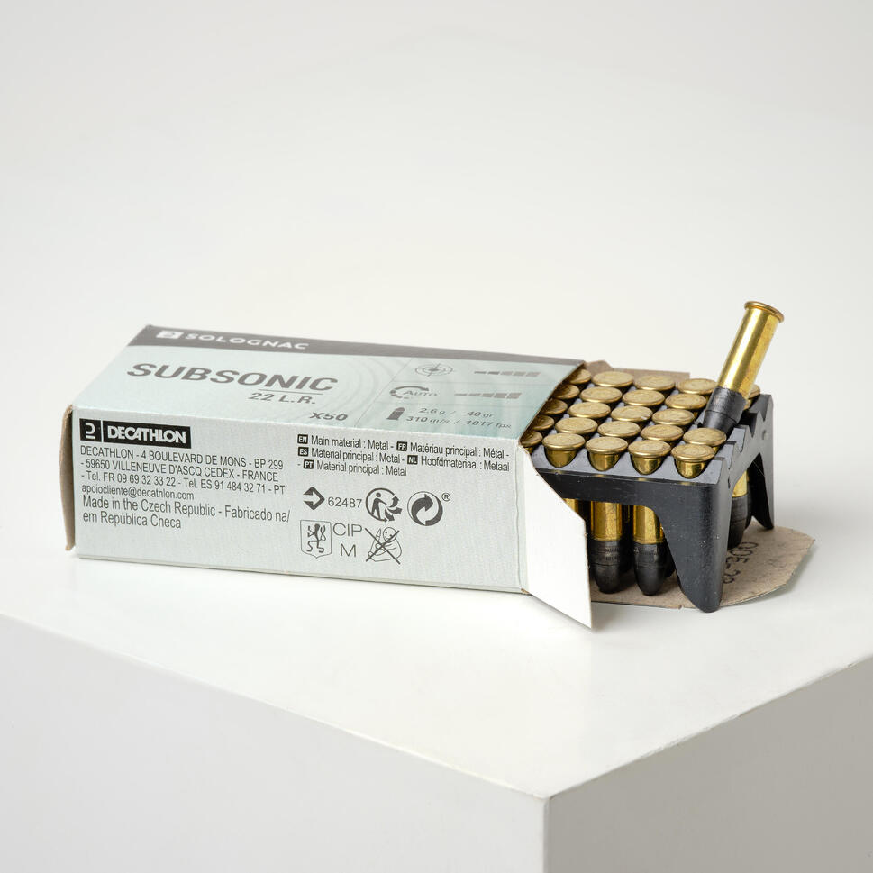 SOLOGNAC Kogel 22 Long Rifle Subsonic x50 | Decathlon