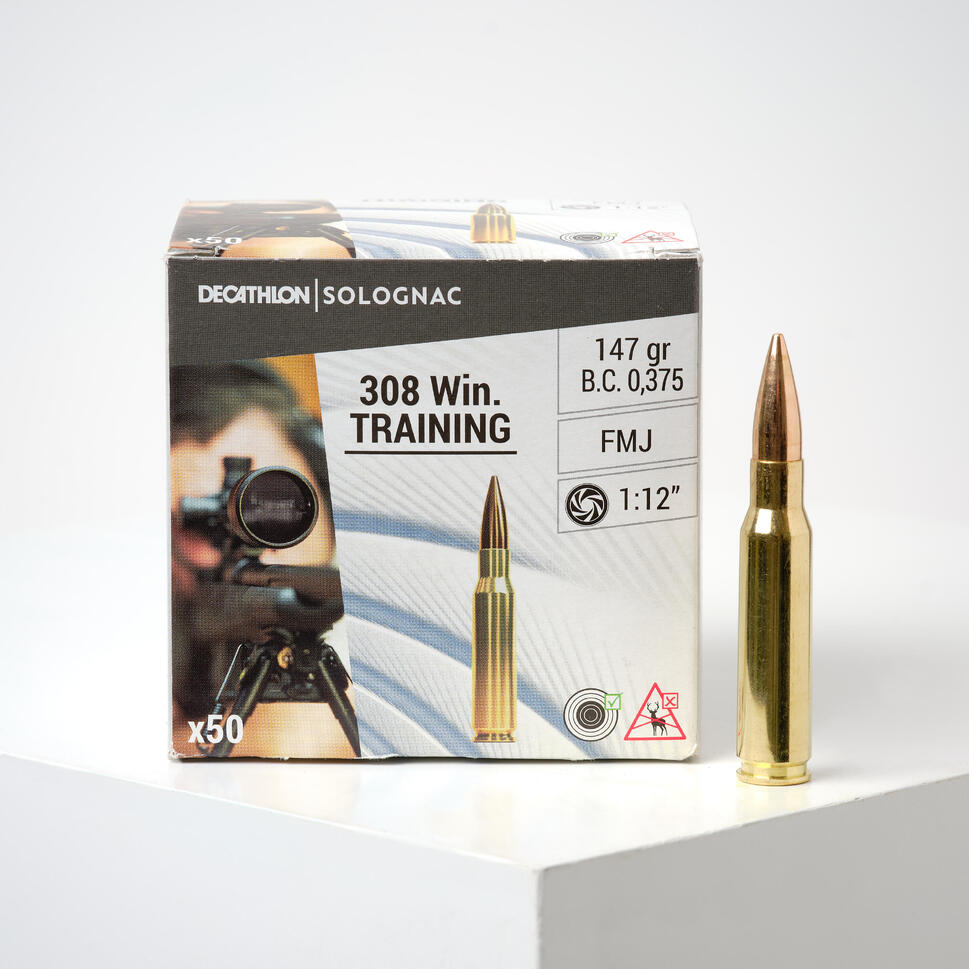 MUNITION DE TIR SPORTIF 308 WINCHESTER TRAINING X50q SOLOGNAC | Decathlon