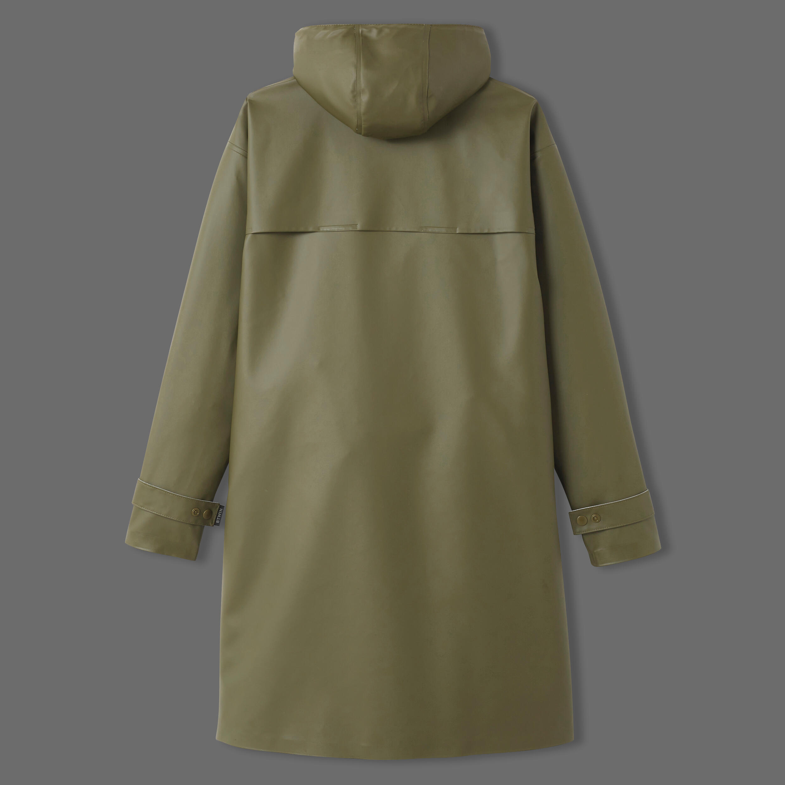 Unisex Waterproof City Cycling Parka - Khaki - Decathlon