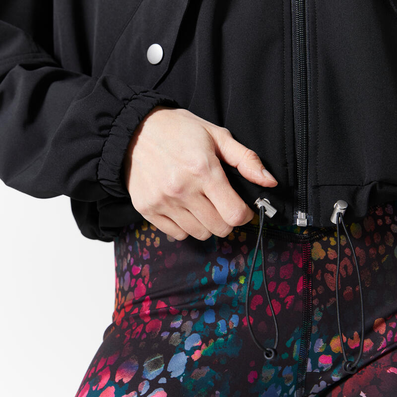 Loose Hooded Fitness Jacket - Black DOMYOS - Decathlon