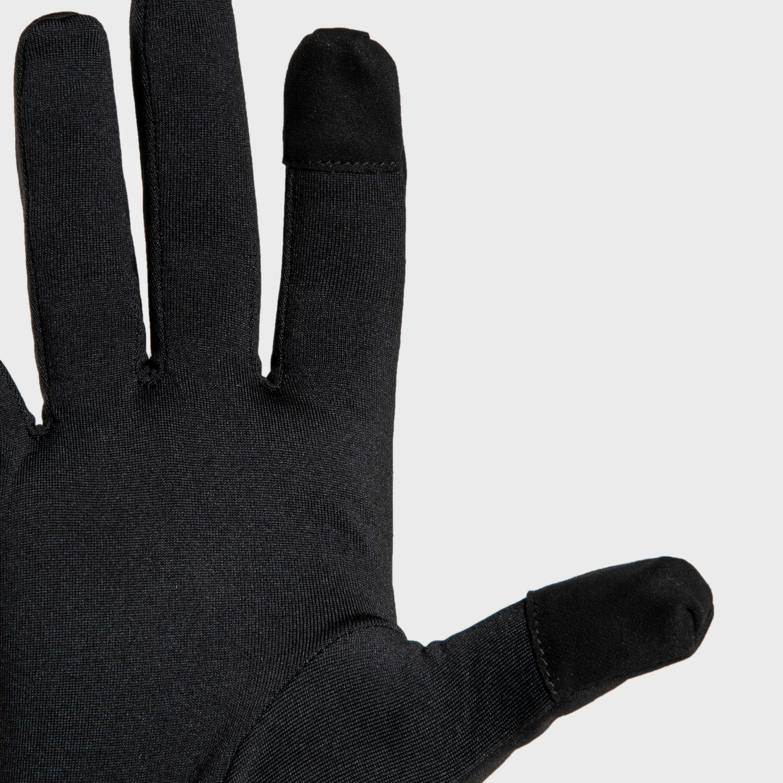 Adult Tactile Running Gloves-Kiprun Warm + 500 v2-Black - Decathlon
