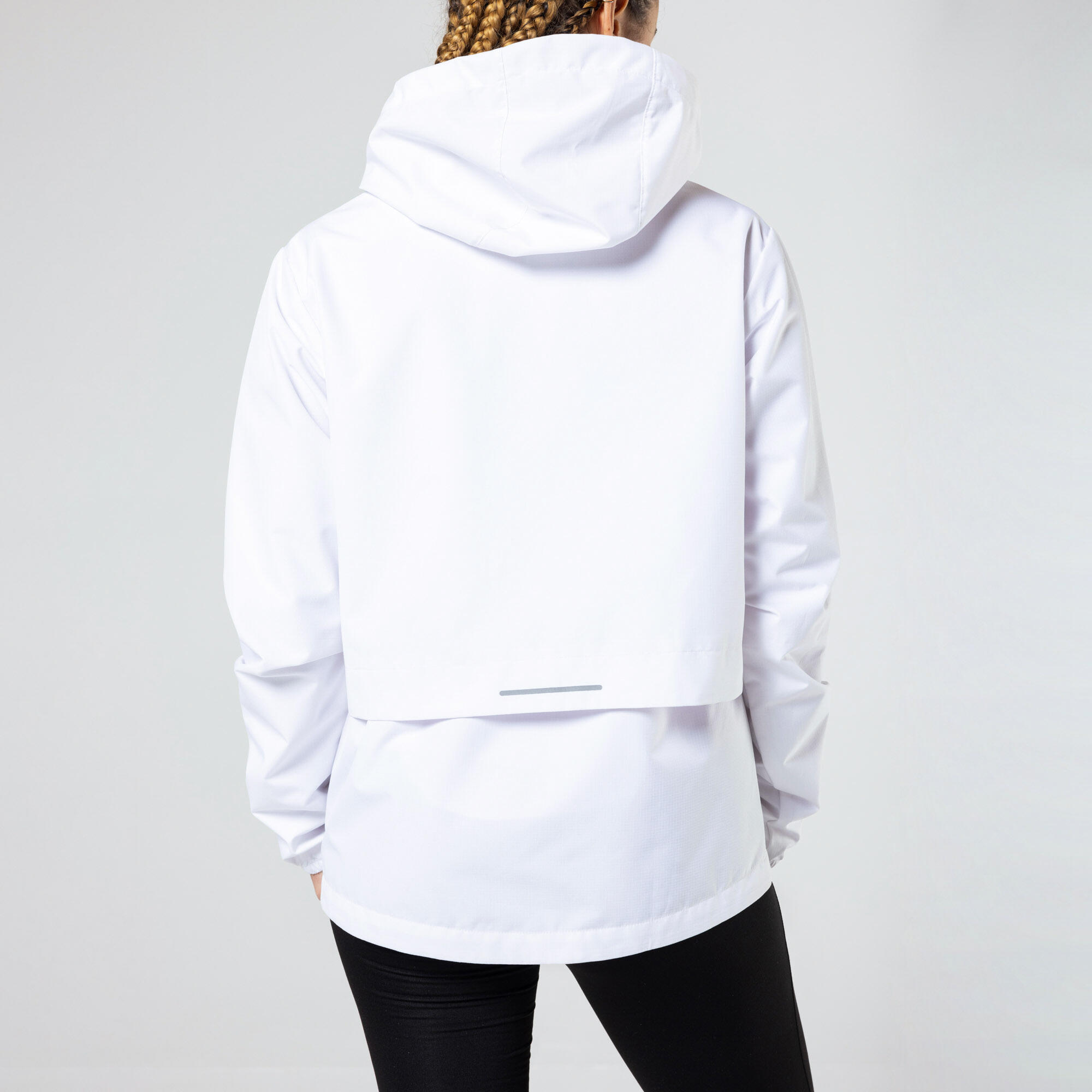 Women's Rain Jacket - Run 100 White - Snow white - Kalenji - Decathlon