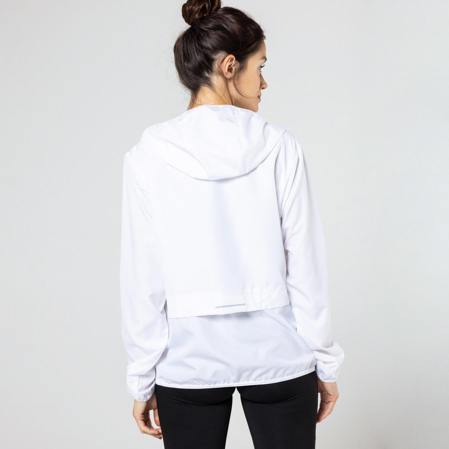 Women's Windproof Running Jacket - KIPRUN Run 100 Wind White Ultra