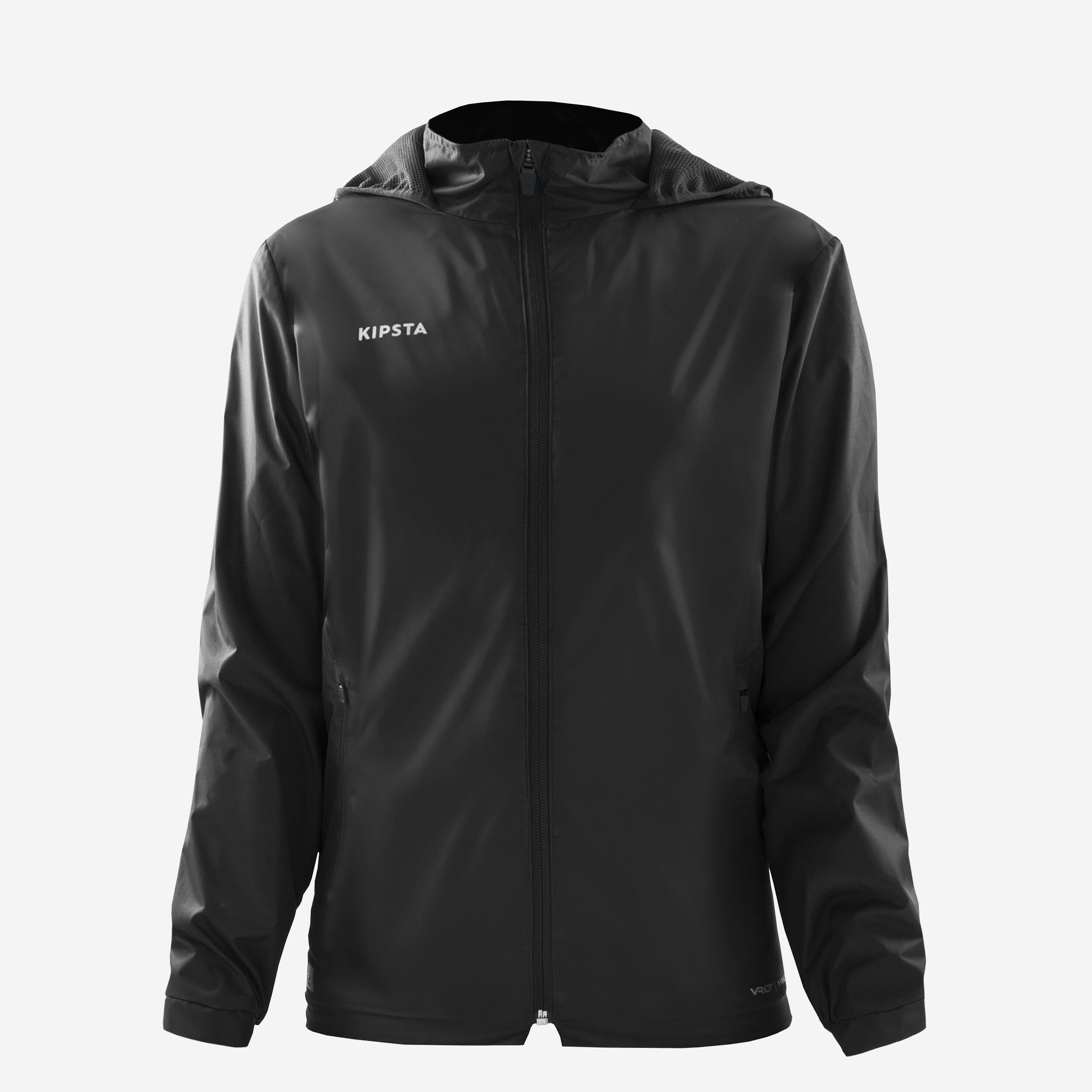 Rainproof Football Jacket Viralto Club - Black - Decathlon