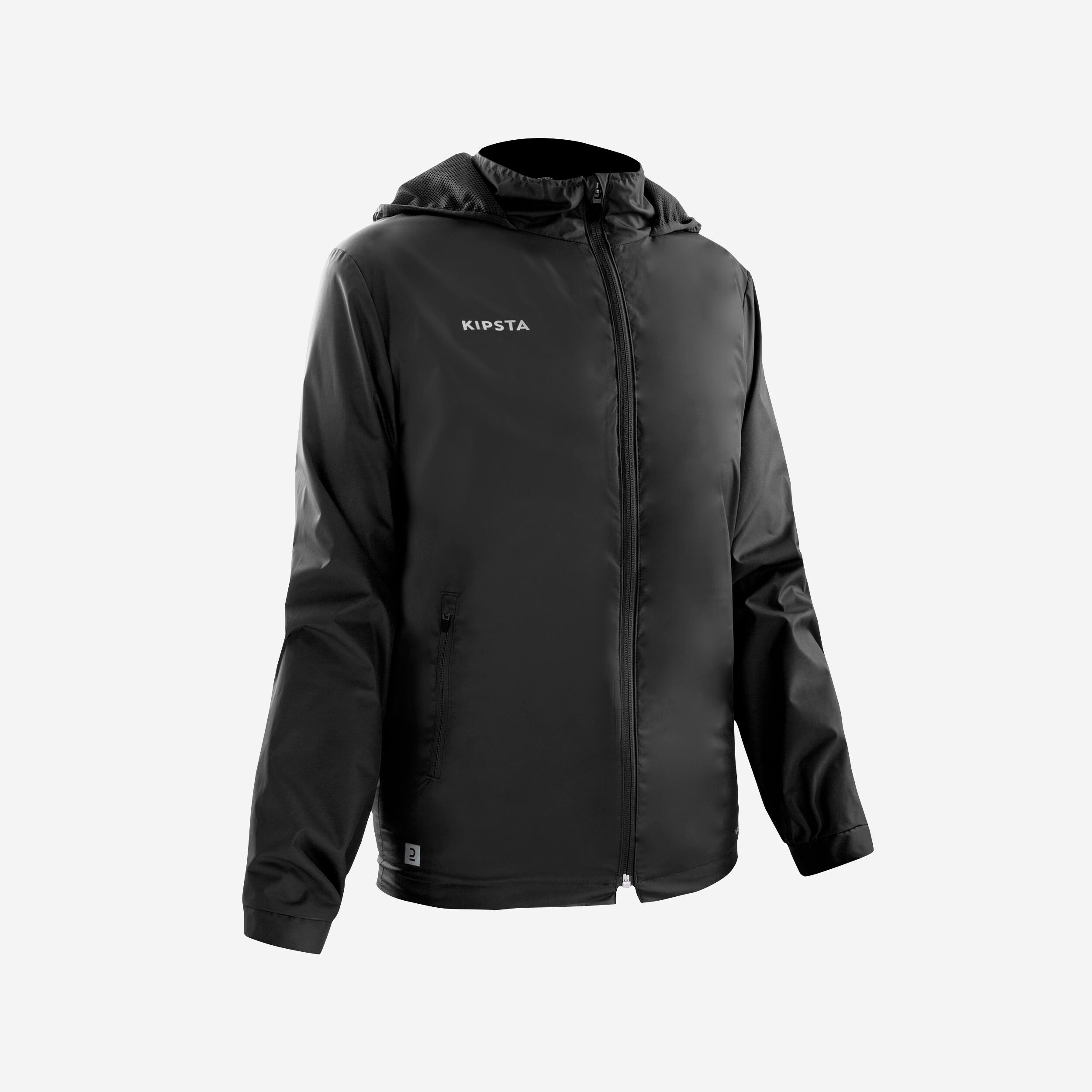 Rainproof Football Jacket Viralto Club - Black - Decathlon