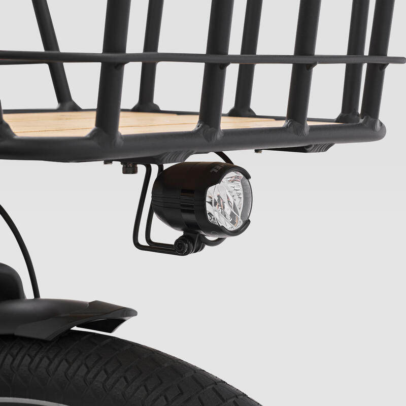 E-Lastenfahrrad Cargobike R500E Longtail V2 hellgrün BTWIN - DECATHLON