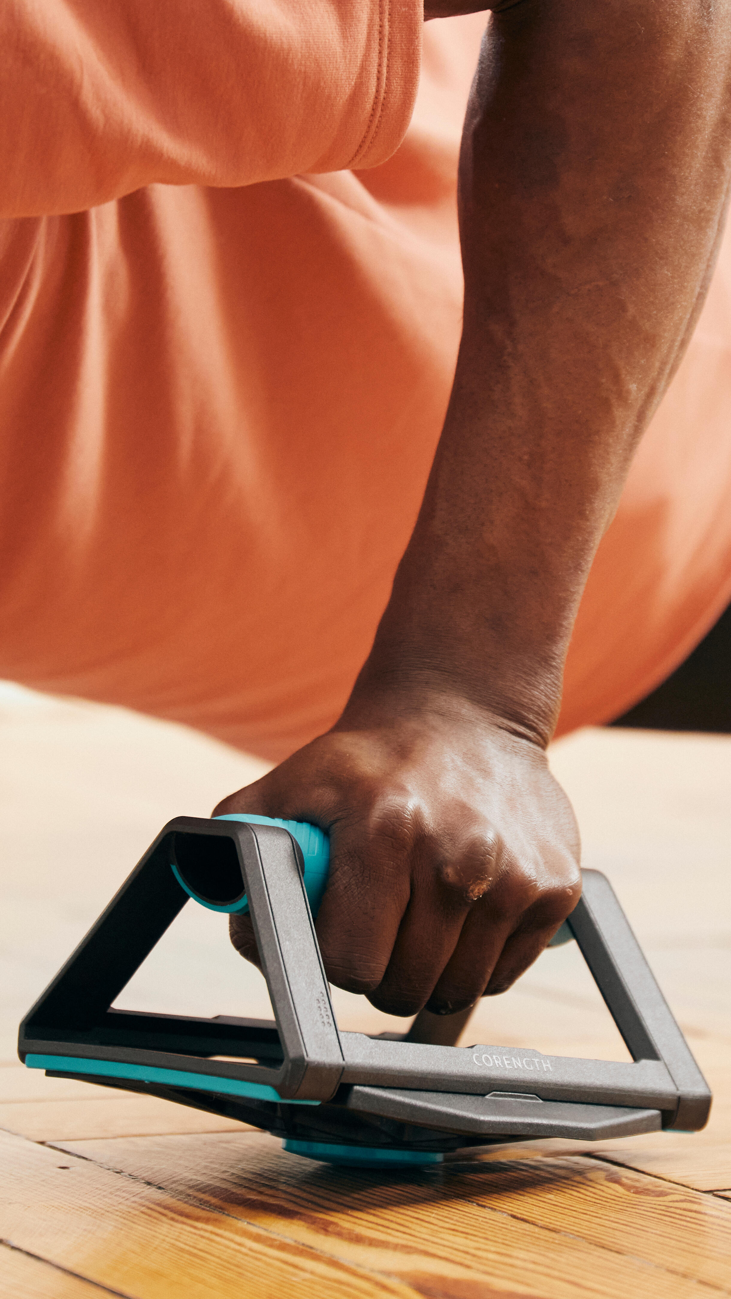 4-in-1 Push-Up & Slide Grip Kit - Teal blue, Teal blue, smoked black ...