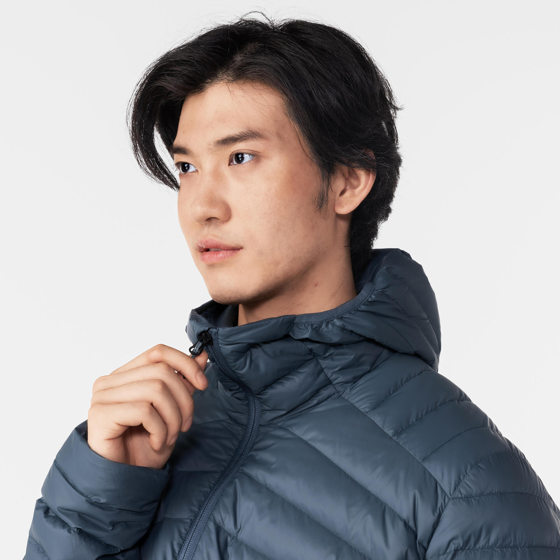 Men's Water-repellent Down Jacket with Hood MT100 -5°C - Blue