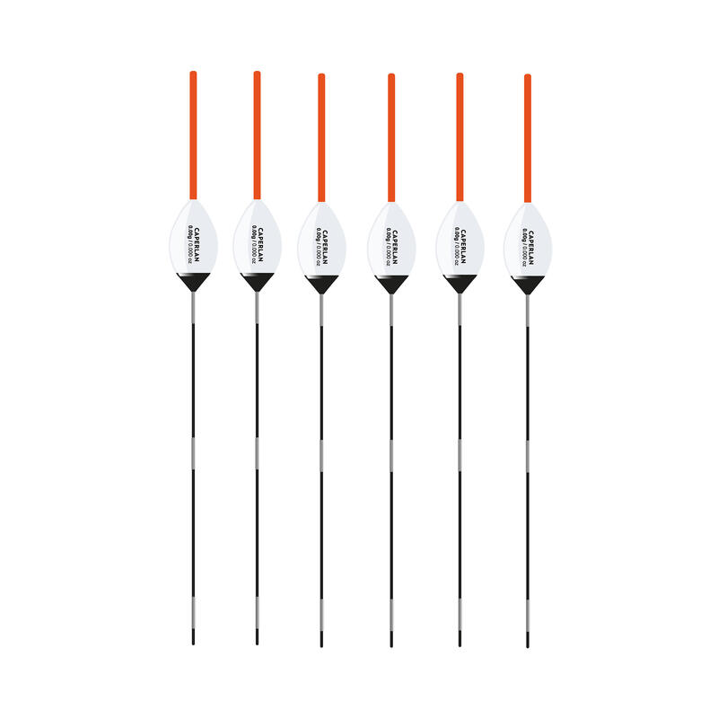 SERIE DE 6 FLOTTEURS PF - F900 C13 POUR LA PECHE DE LA CARPE AU COUP ...
