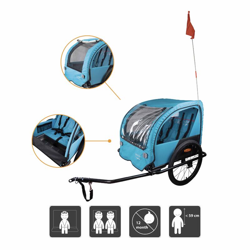 Kinder Fahrradanhänger Kid Adventure 2 | BIKE ORIGINAL | Decathlon.ch