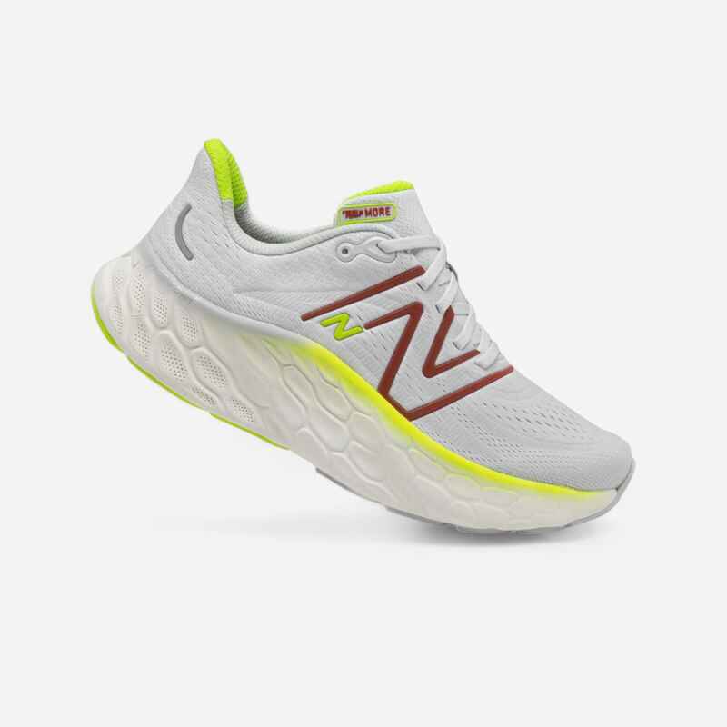 MEN'S NEW BALANCE MORE V4 RUNNING SHOES - WHITE YELLOW - Decathlon