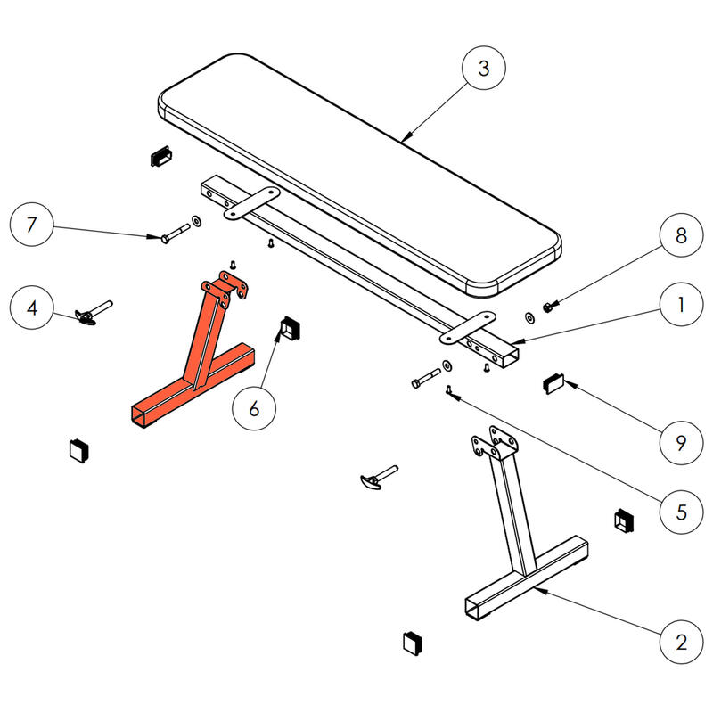 Noha k posilovací lavici Bench 100 CORENGTH - Decathlon