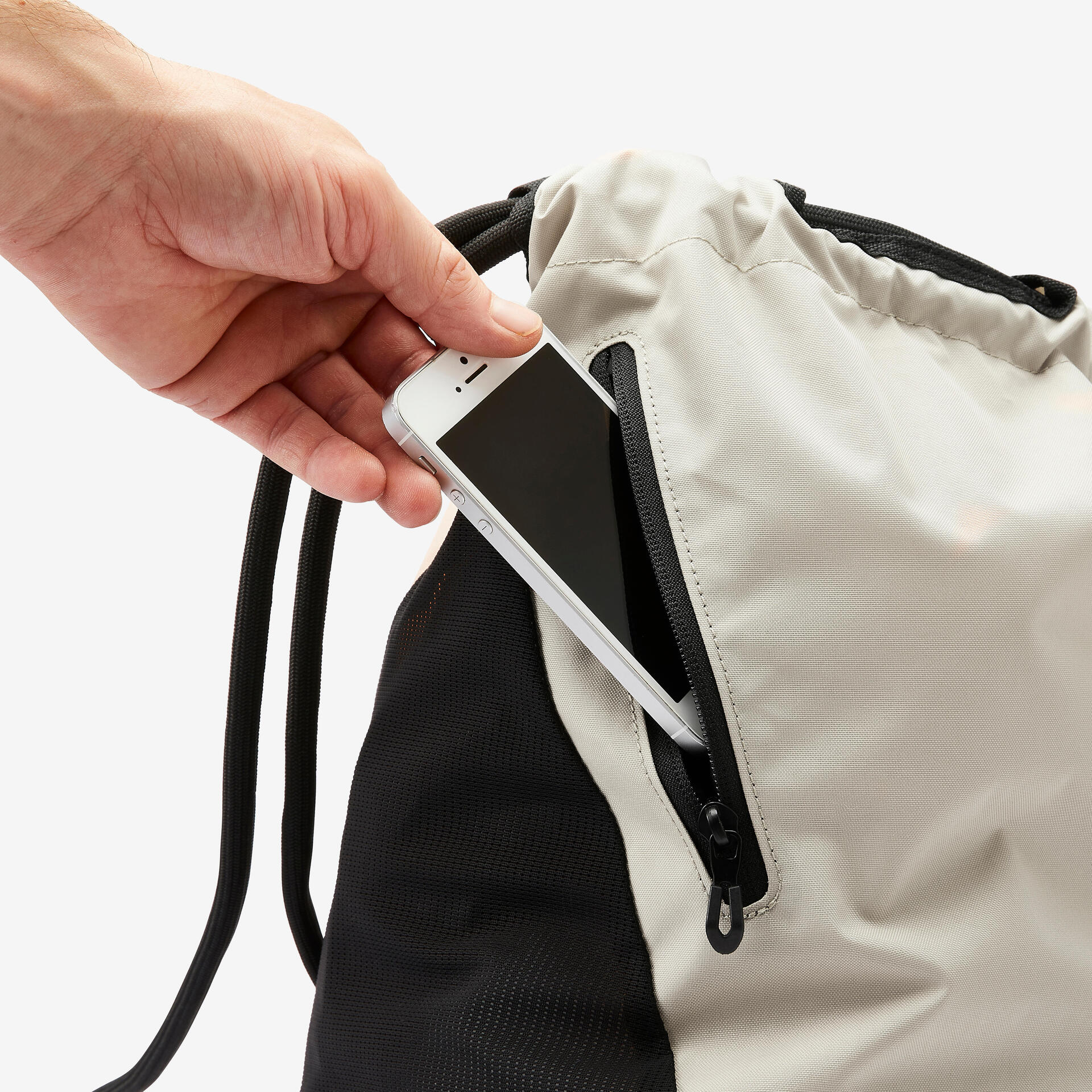 Fitness Backpack 15L - Beige and Black