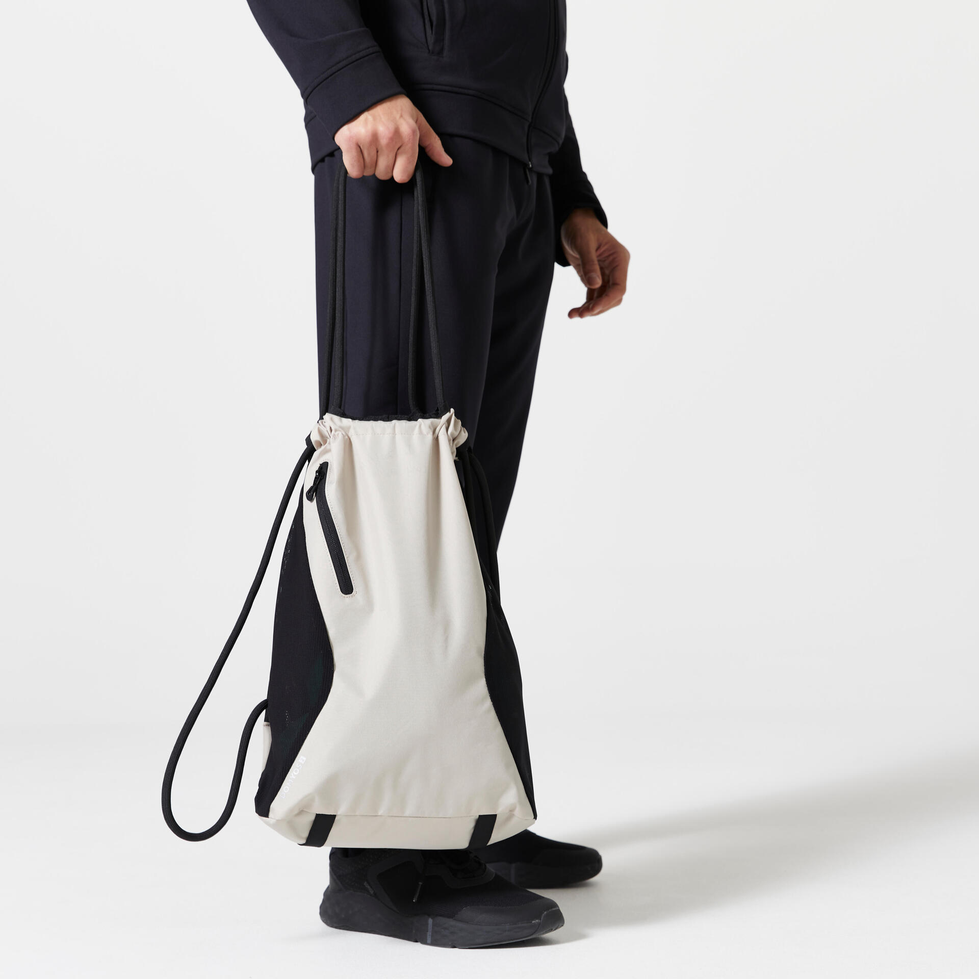 Fitness Backpack 15L - Beige and Black