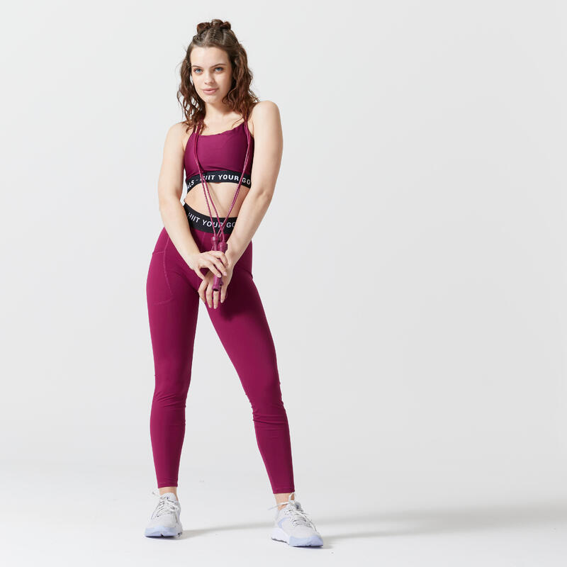 Jump Rope with Rubber Handles 3 m Adjustable Length - Dark Blue DOMYOS ...