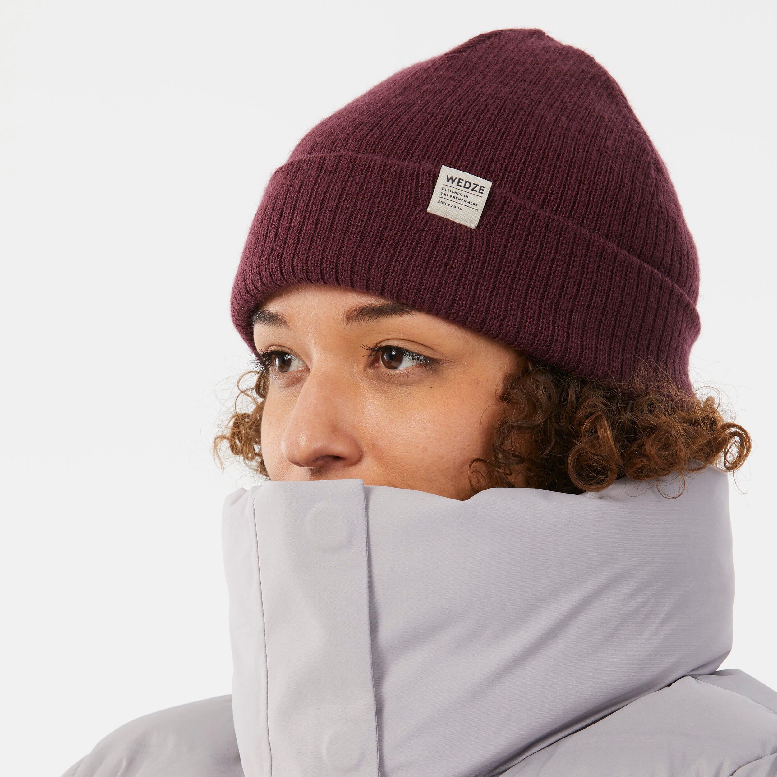 Ski Beanie – Fisherman - Bordeaux - Wedze - Decathlon