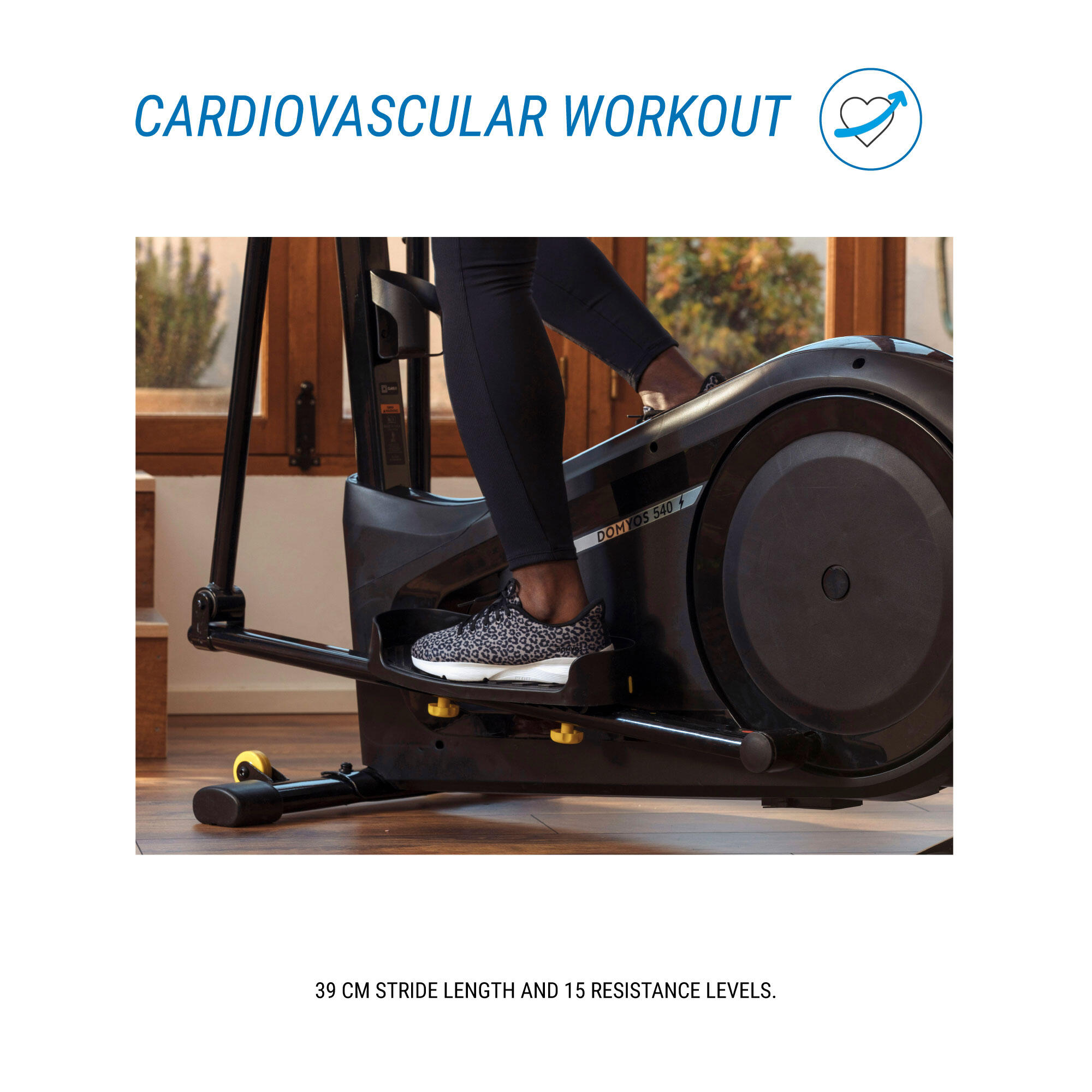 Vélo elliptique connecté auto-alimenté – EL 540 - Domyos - Décathlon