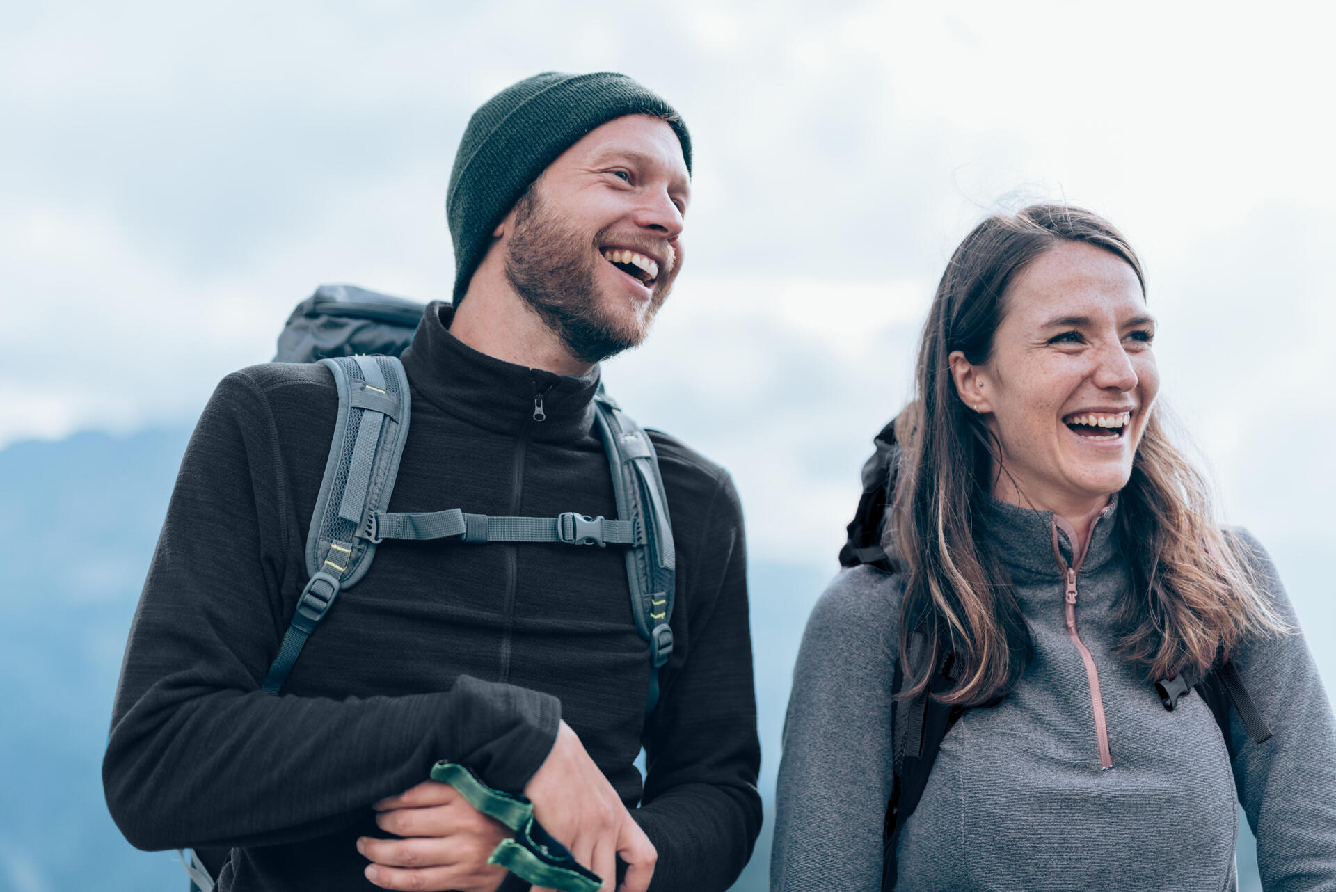 Men's Mountain Hiking Fleece MH100 Full Zip - Black