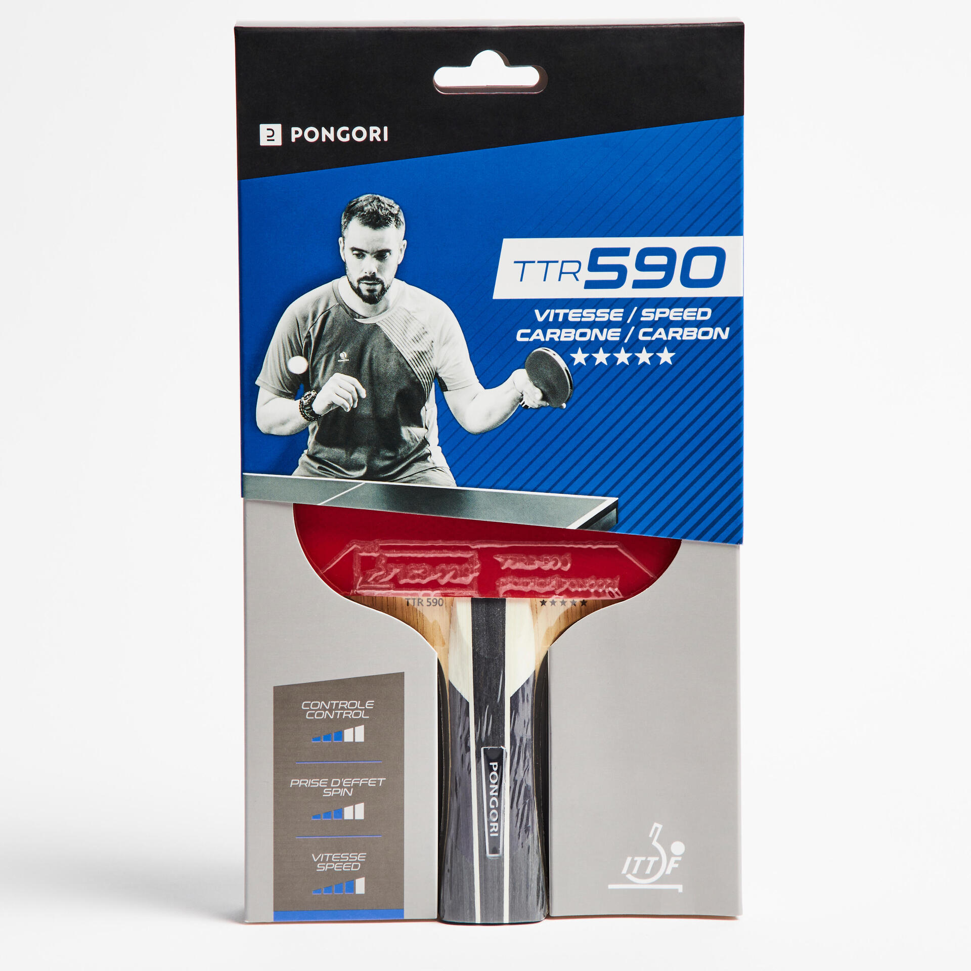 Club Table Tennis Bat TTR 590 Speed Carbon 5*