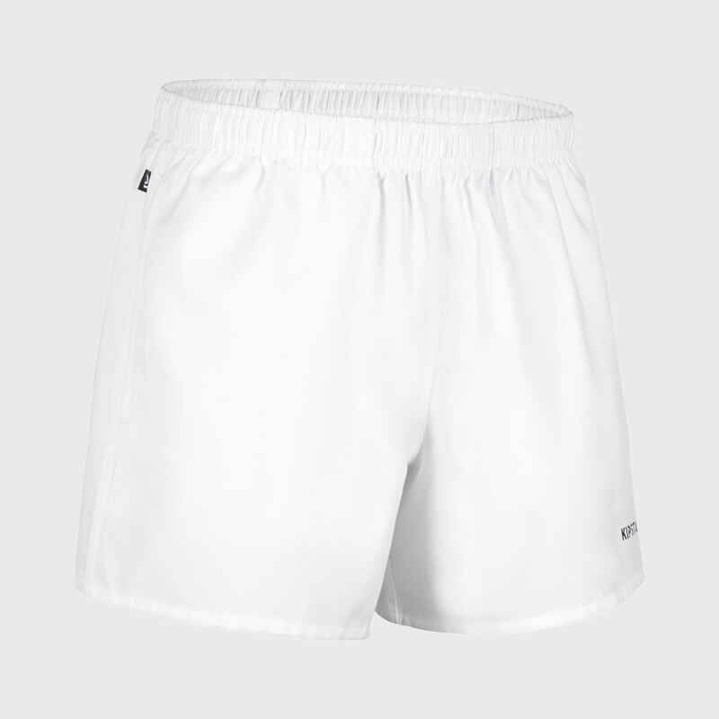 Adult Rugby Shorts with Pockets R100 - White - Decathlon