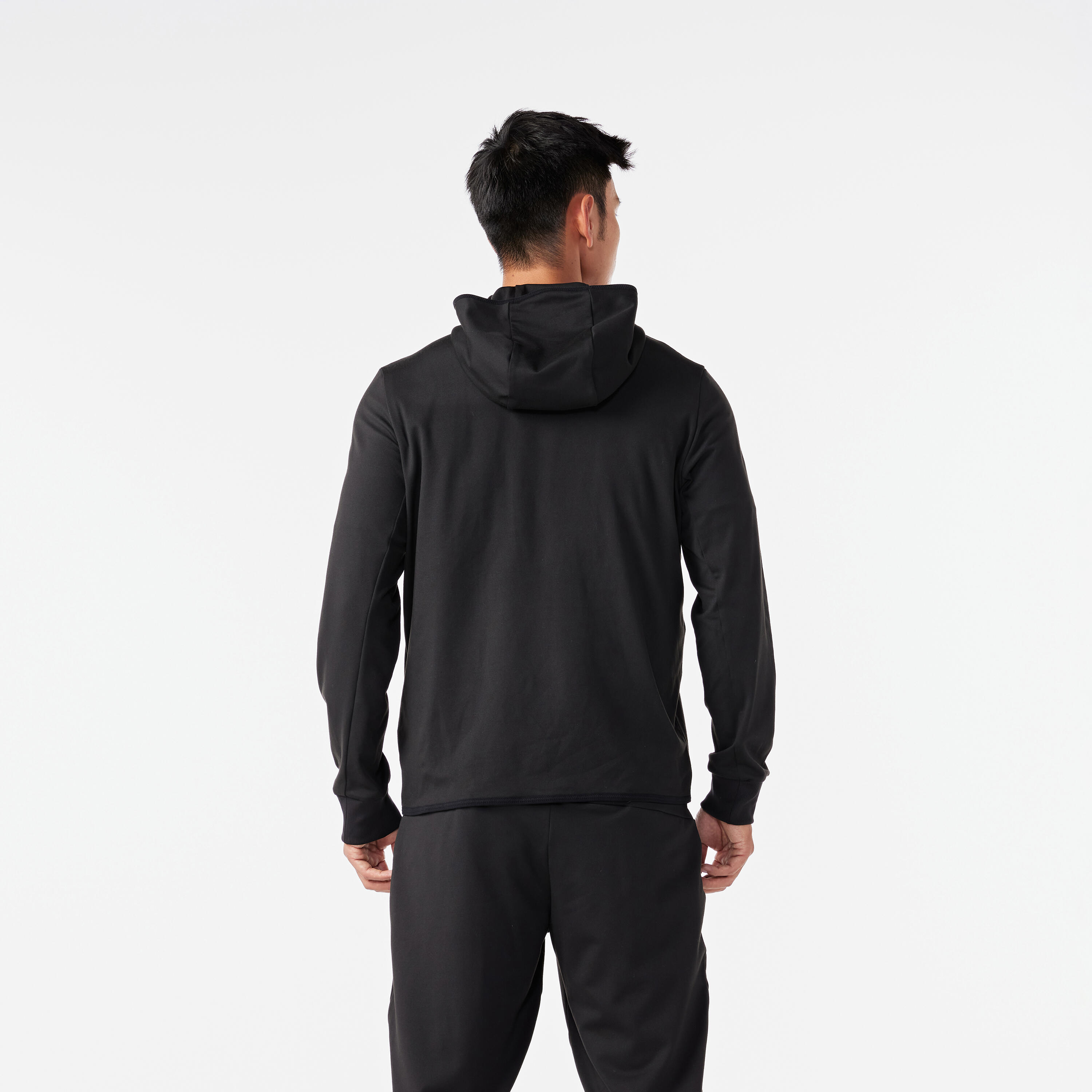 Men’s Warm Hooded Running Jacket – Run 100 - Black - Kalenji - Decathlon