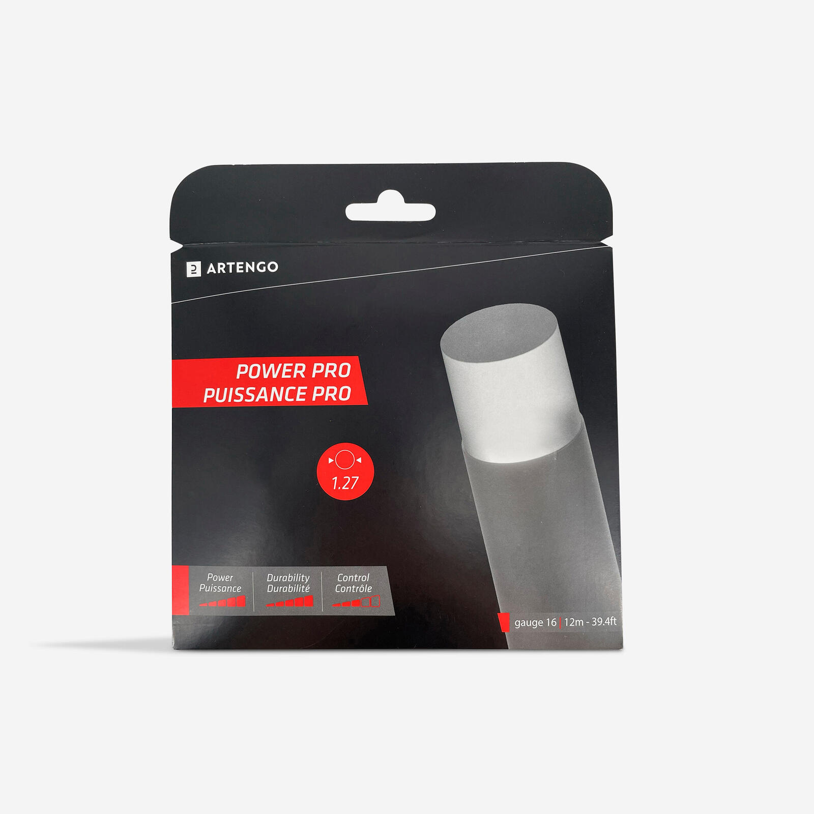 Monofilament Tennis Strings Power Pro 1.27 mm Gauge - Black - Decathlon
