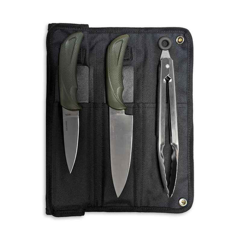 BUSHCRAFT BIVOUAC BARBECUE KNIFE KIT FOR COOKING OVER FIRE - Decathlon