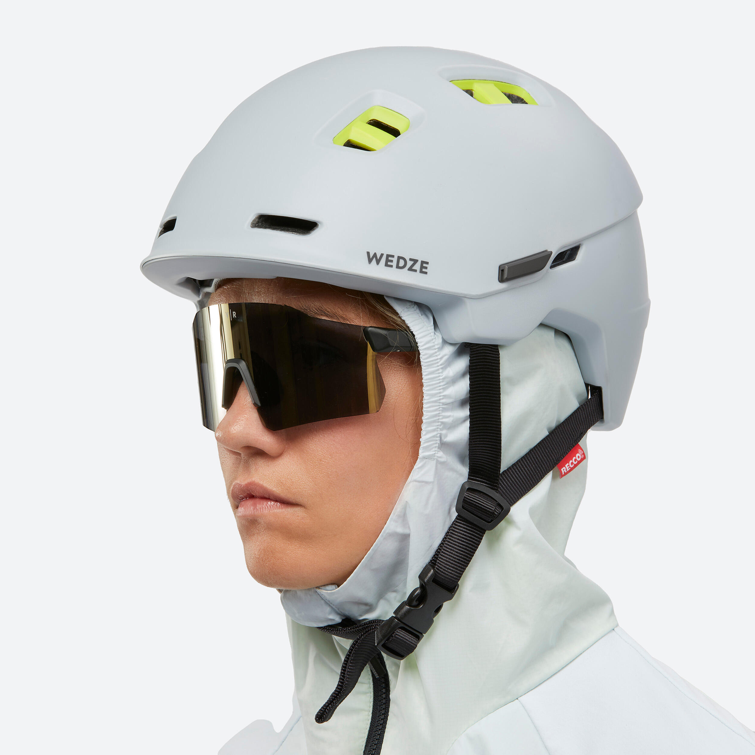 WOMEN'S X-COUNTRY SKIING PACER SHORT-SLEEVED GILET- ICY BLUE AND YELLOW ...