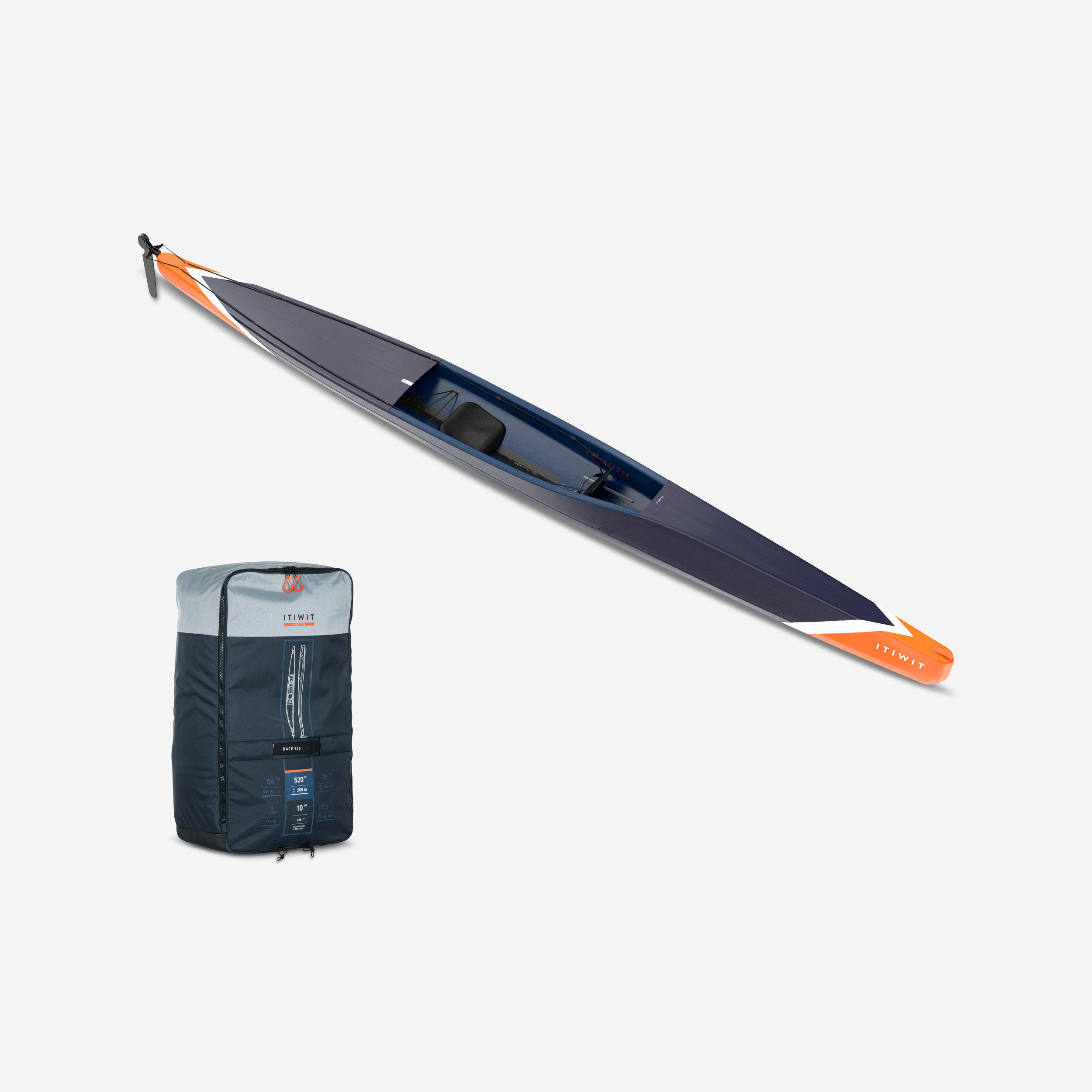 Reinforced dropstitch high-pressure inflatable racing kayak Race 500 ...