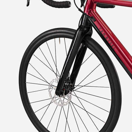 Electric Road Bike E-EDR AF Shimano 105 - Red - Décathlon