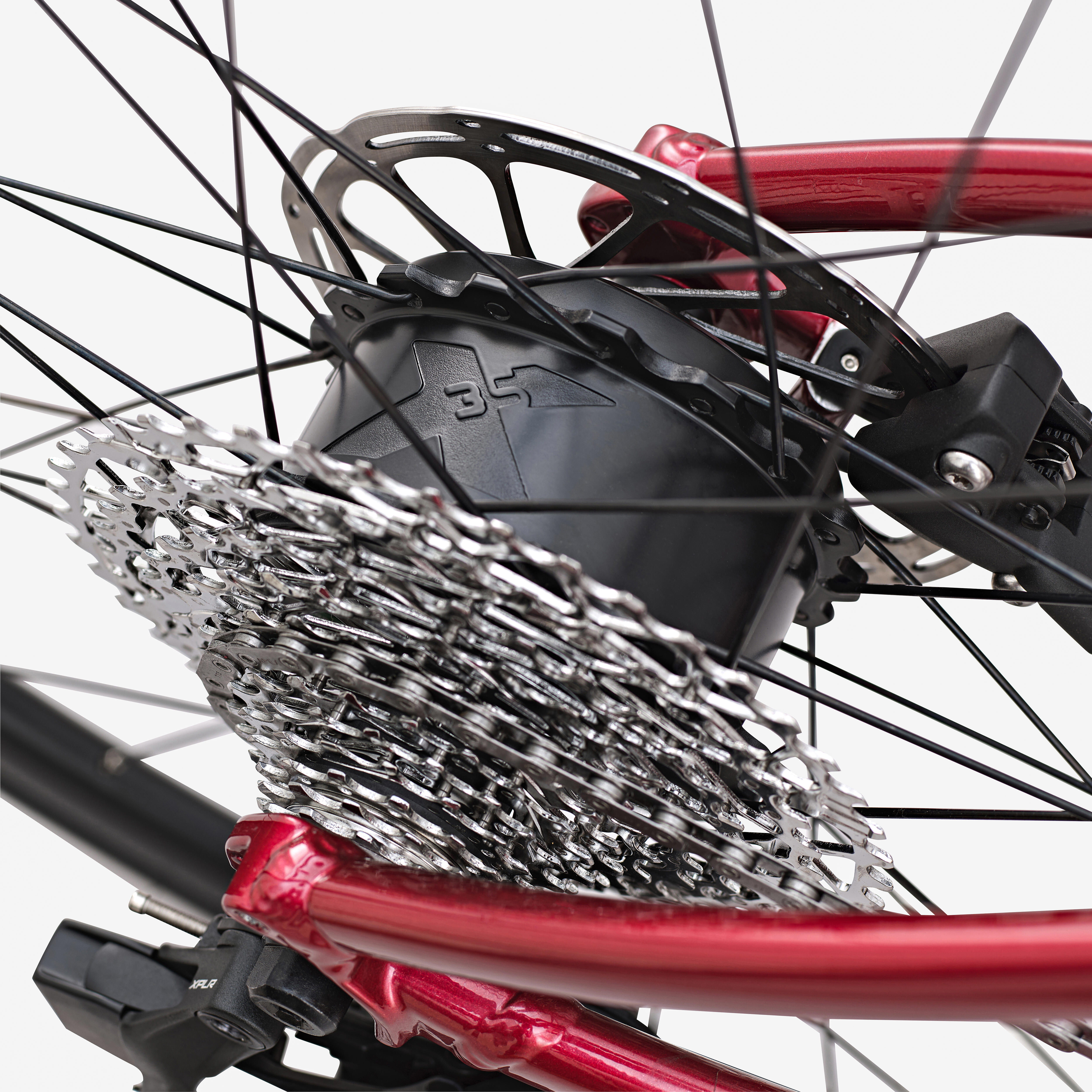 Električni cestovni bicikl E-EDR AF Apex 1x12s crveni - Decathlon