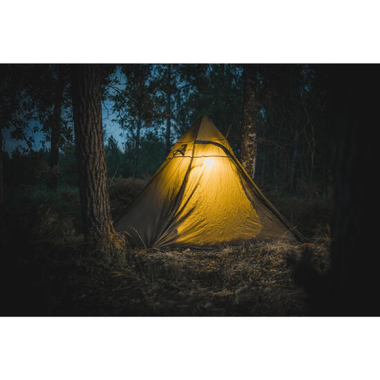 Tarp Tipi Bushcraft Bivouac Imperméable 2 Personnes+ Kaki SOLOGNAC ...