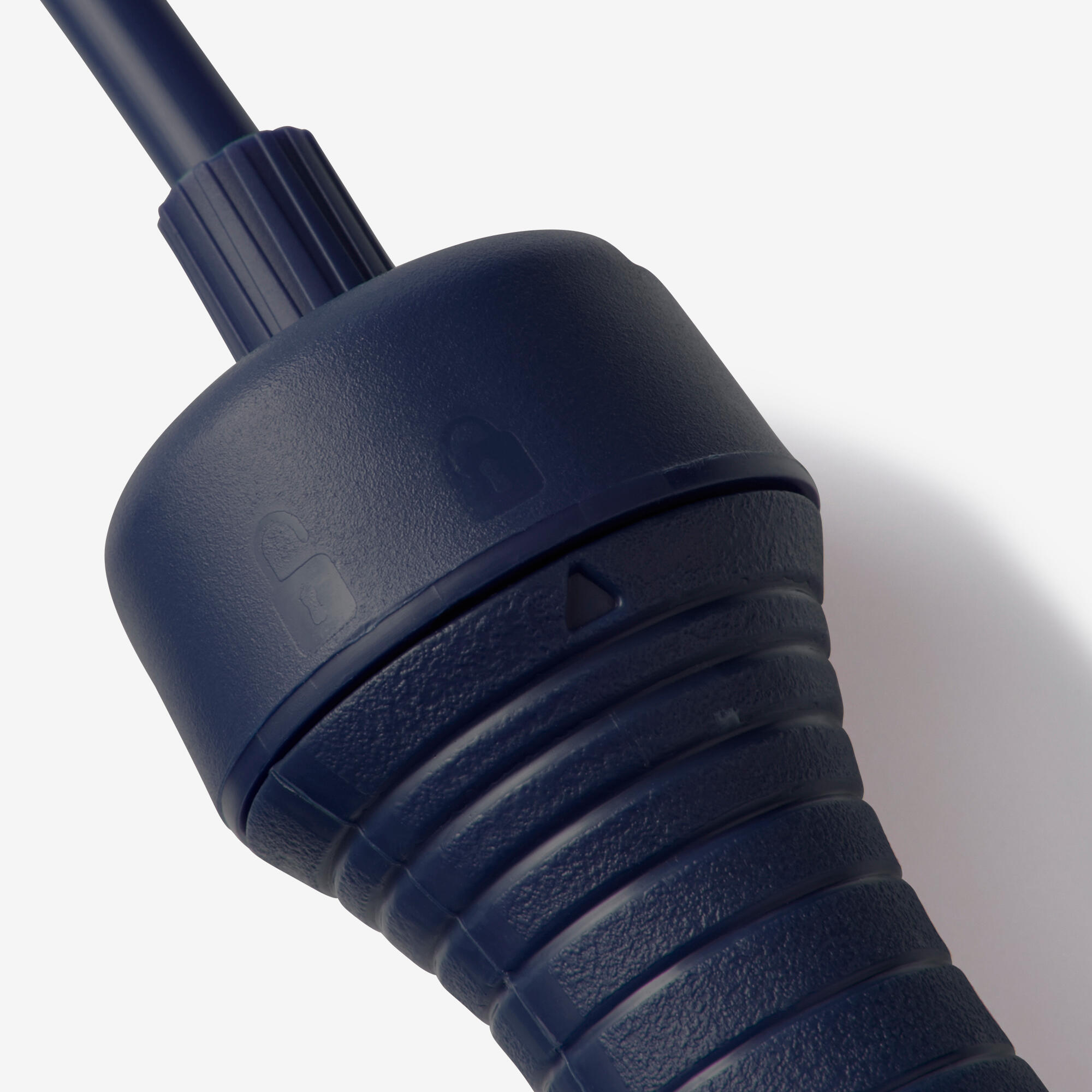 Jump Rope with Rubber Handles 3 m Adjustable Length - Dark Blue DOMYOS ...