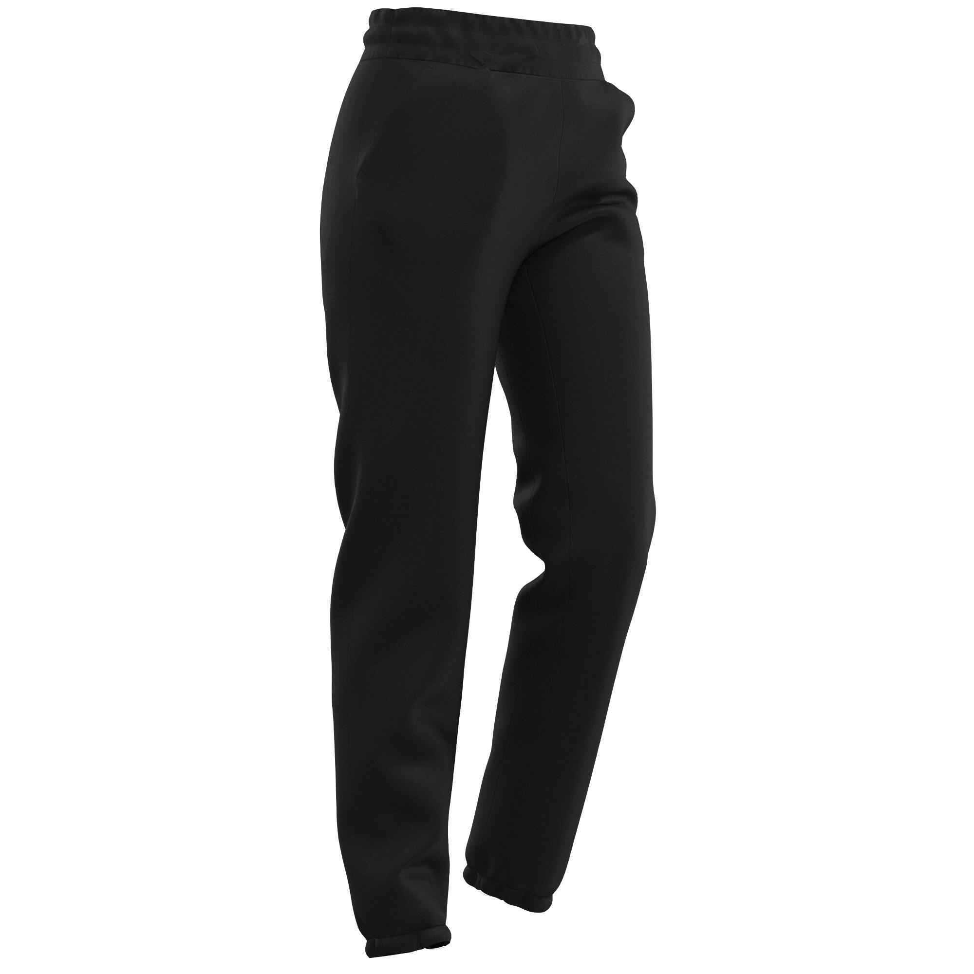 Women’s Slim-Fit Fitness Pants - 500 - ultra black - Domyos - Decathlon